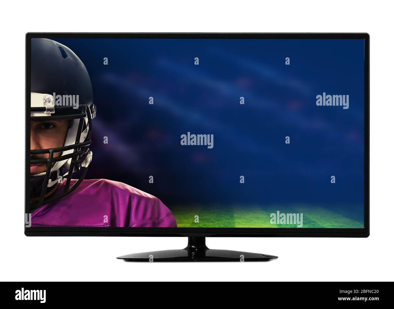 Football game on television Cut Out Stock Images Pictures Alamy