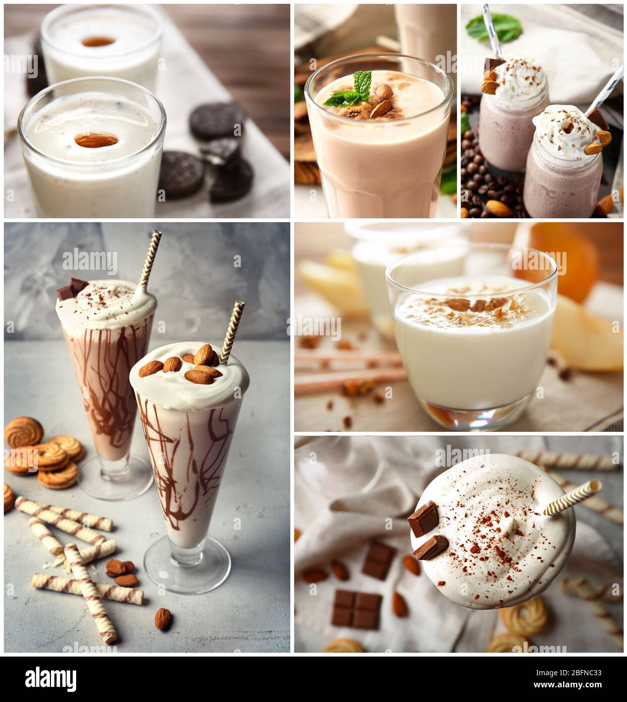 Milkshake assortment cold milk hi-res stock photography and images - Alamy