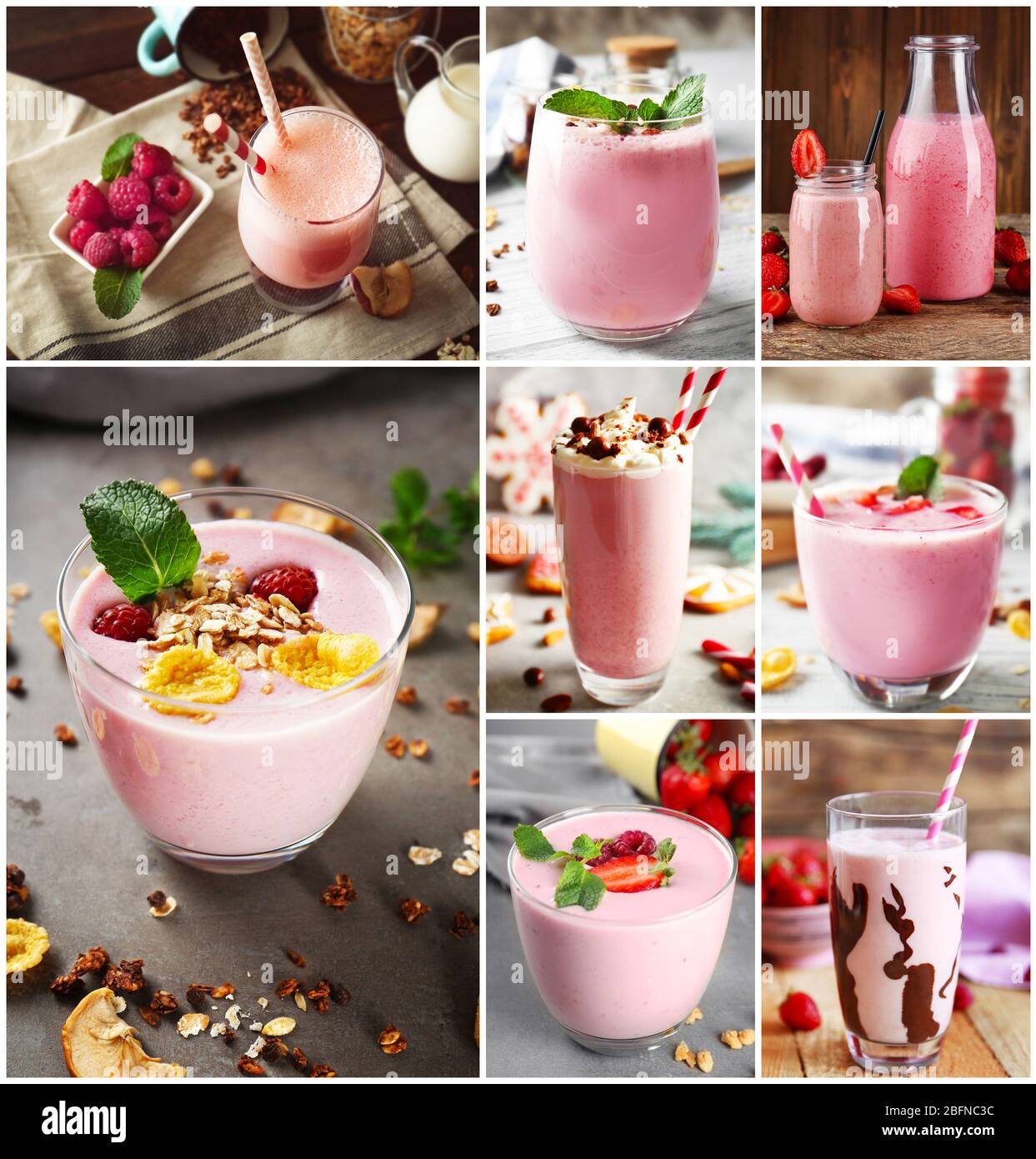 Milkshake assortment cold milk hi-res stock photography and images - Alamy