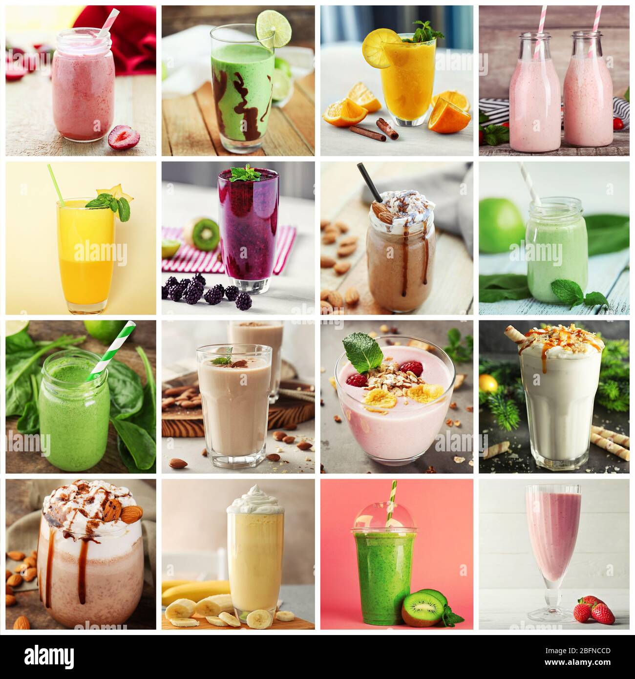 Collage of delicious cocktails Stock Photo - Alamy