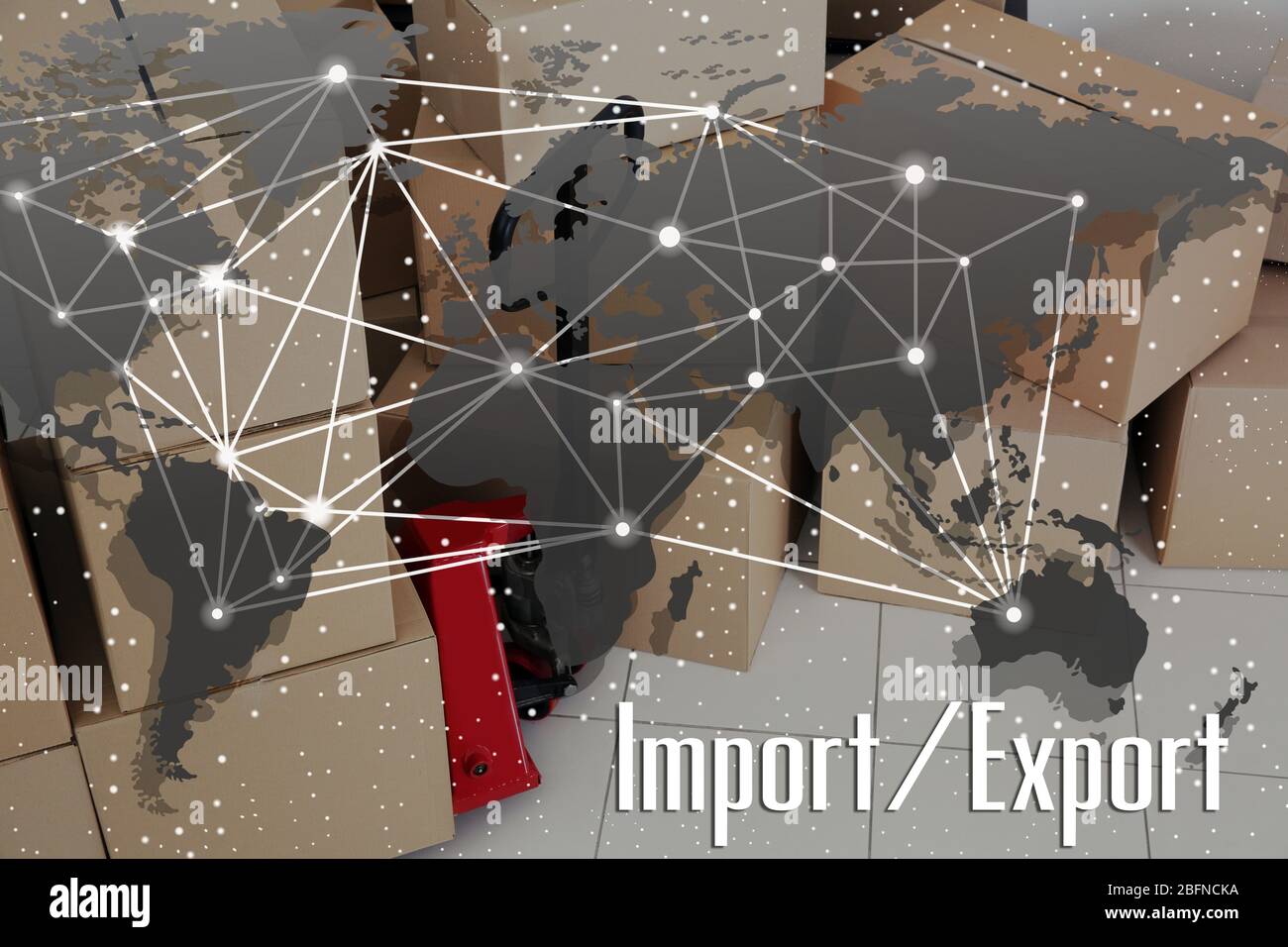 Import export logistics concept map hi-res stock photography and images ...