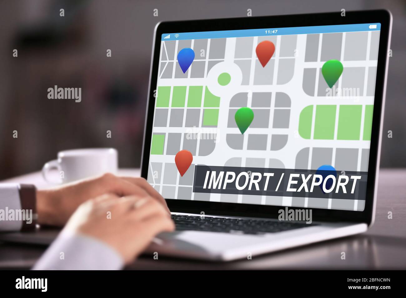 Import export logistics concept map hi-res stock photography and images ...