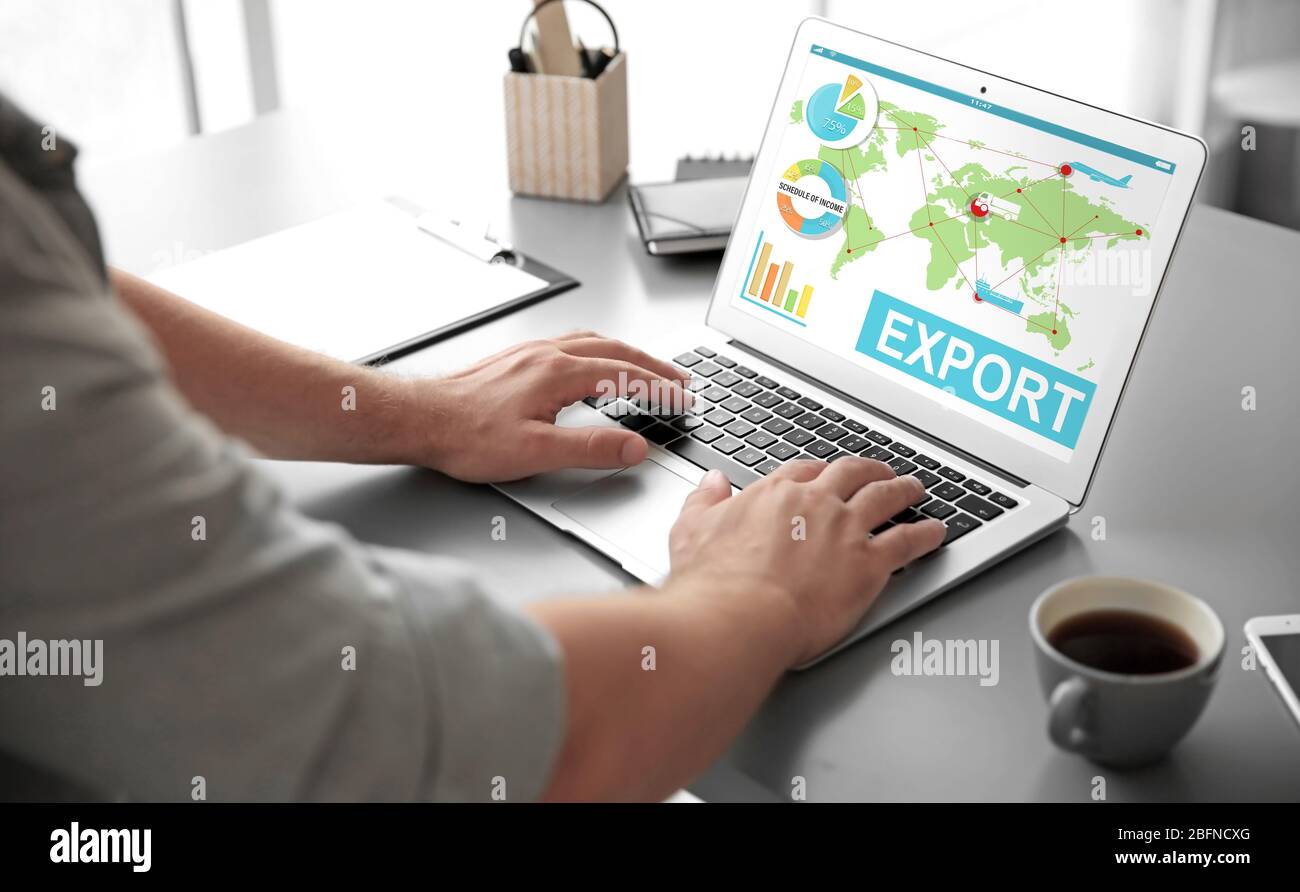 Import export world map by product hi-res stock photography and images ...