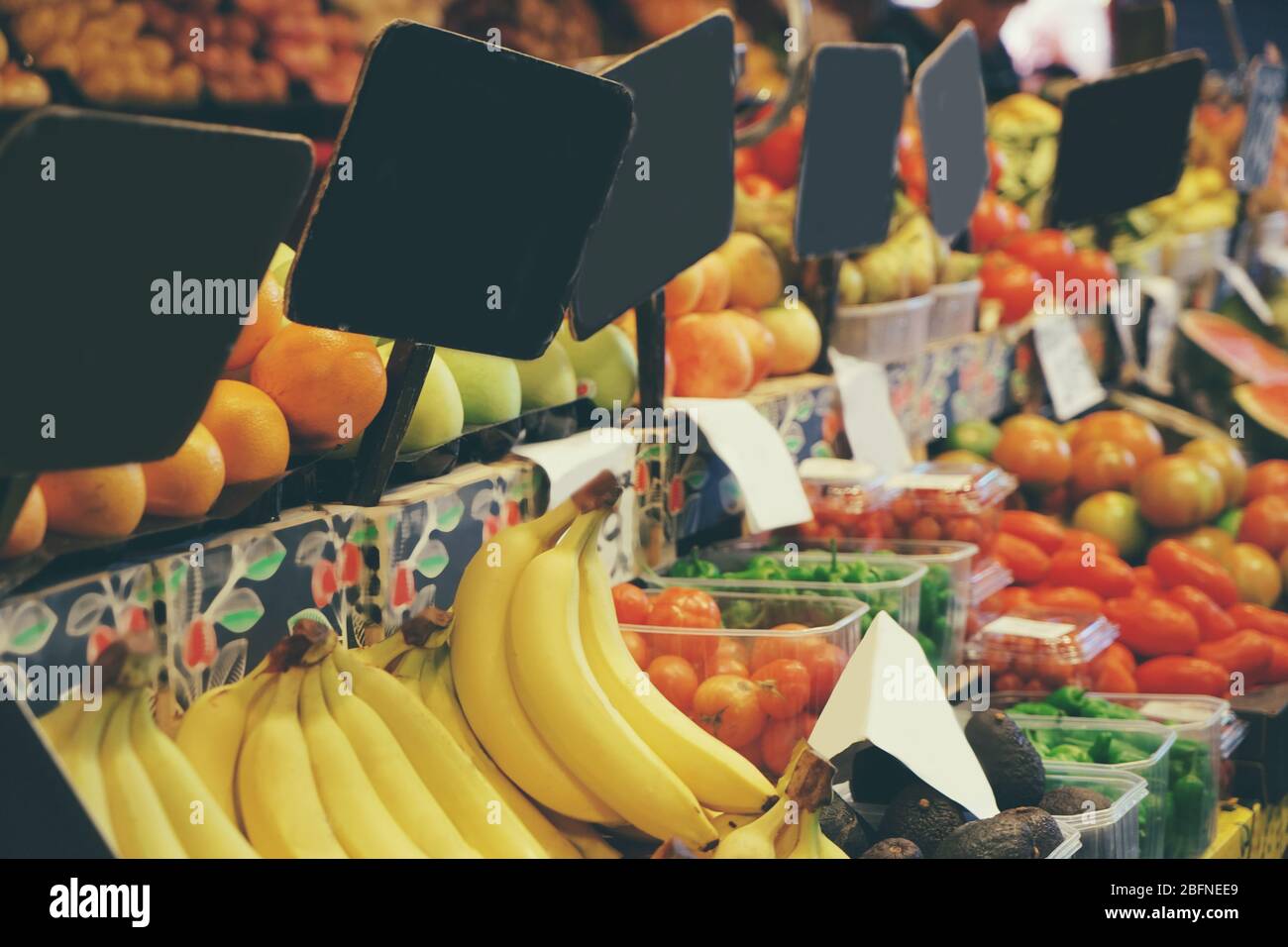 Assortment of fruits at market Stock Photo - Alamy