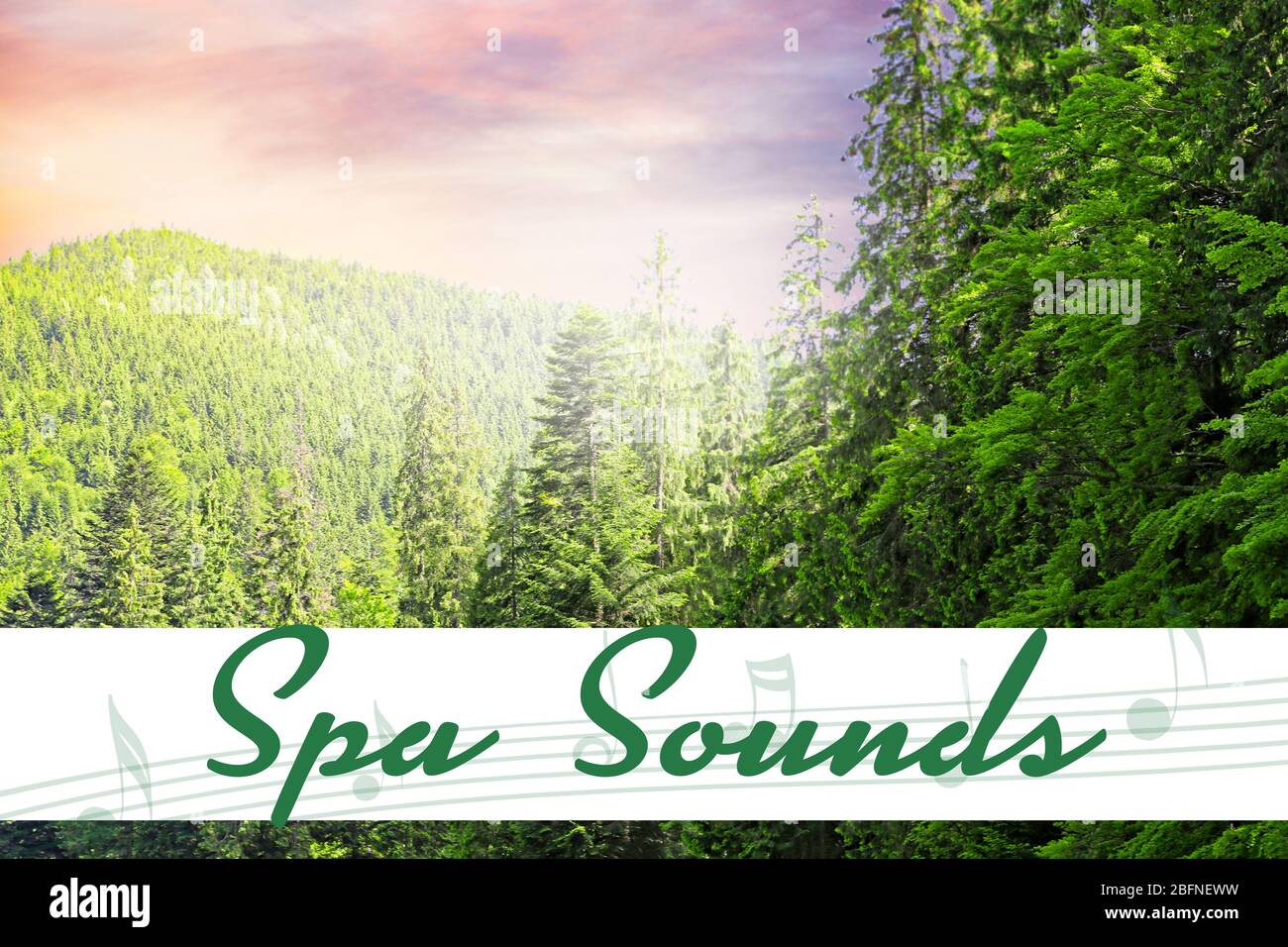 Spa sounds concept. Landscape background Stock Photo - Alamy
