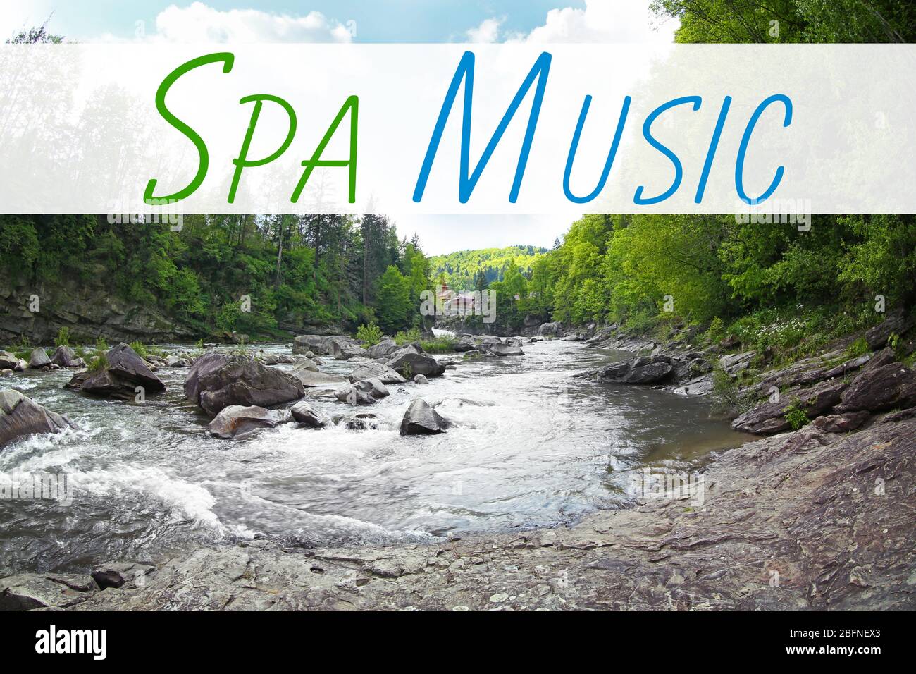 Spa music concept. Landscape background Stock Photo - Alamy