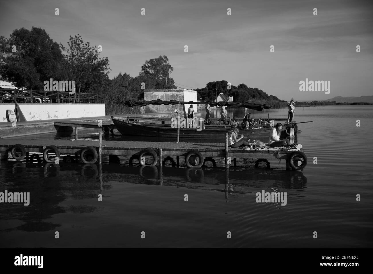 Tourist boat on trip Black and White Stock Photos & Images - Alamy