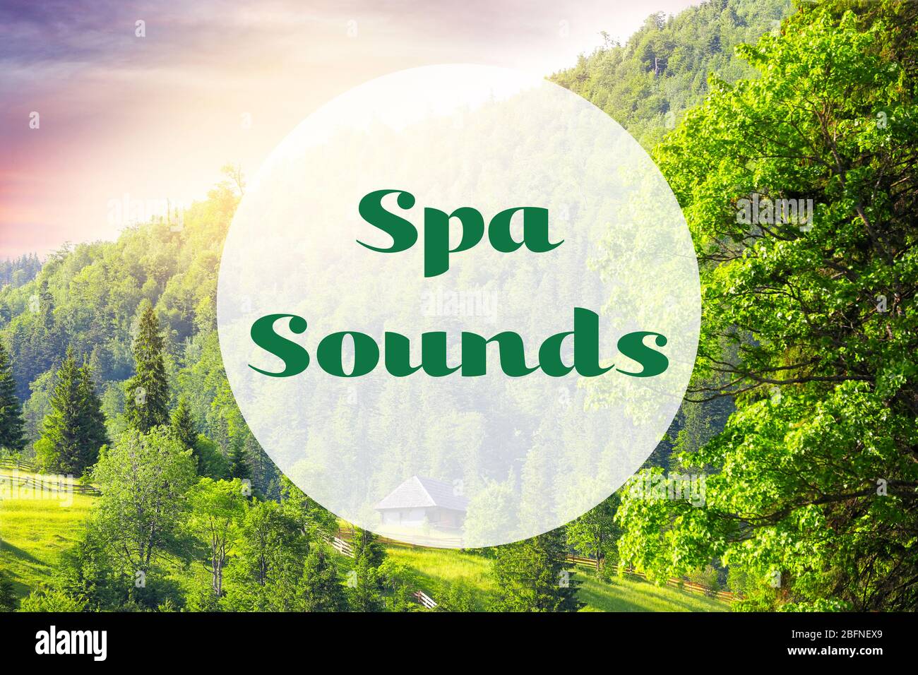 Spa sounds concept. Landscape background Stock Photo - Alamy