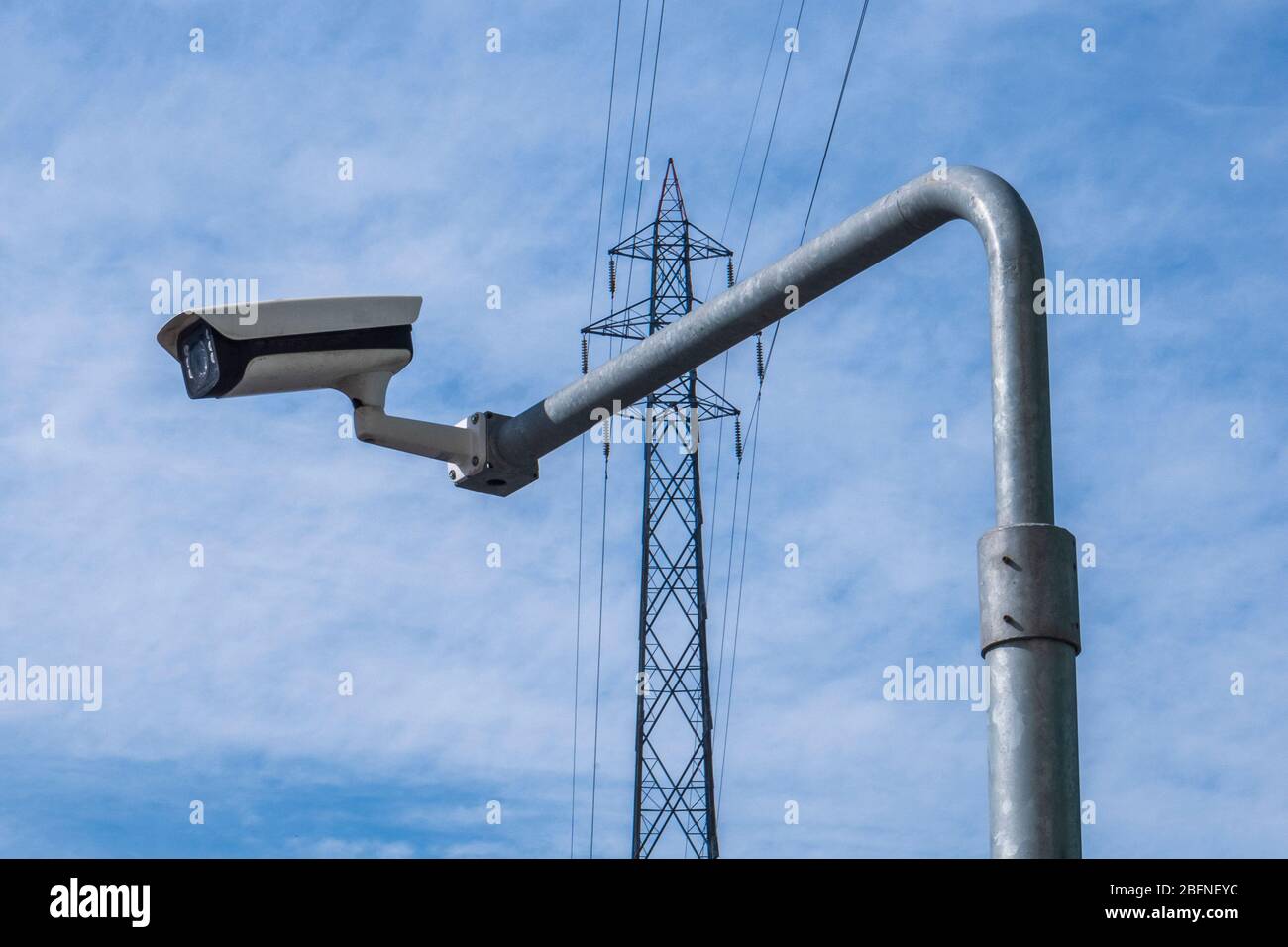 Cctv Security Camera On Pole High Resolution Stock Photography and ...