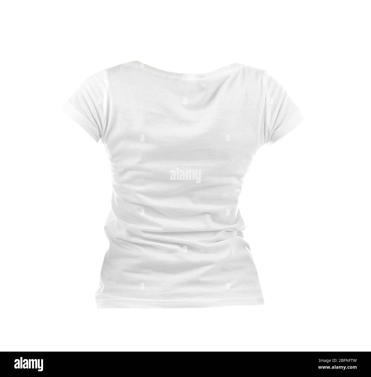 Back view of t-shirt on white background Stock Photo - Alamy