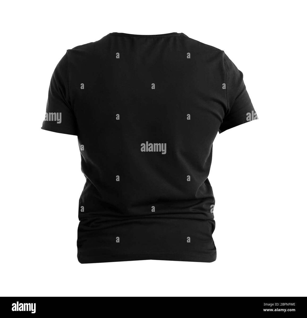 Back view of t-shirt on white background Stock Photo - Alamy