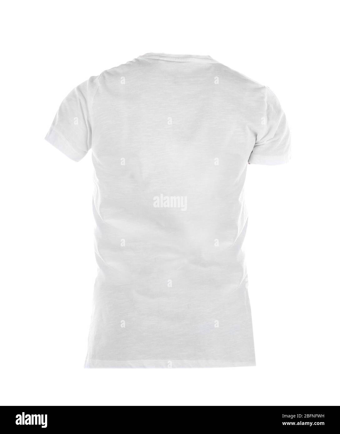 Back view of t-shirt on white background Stock Photo - Alamy