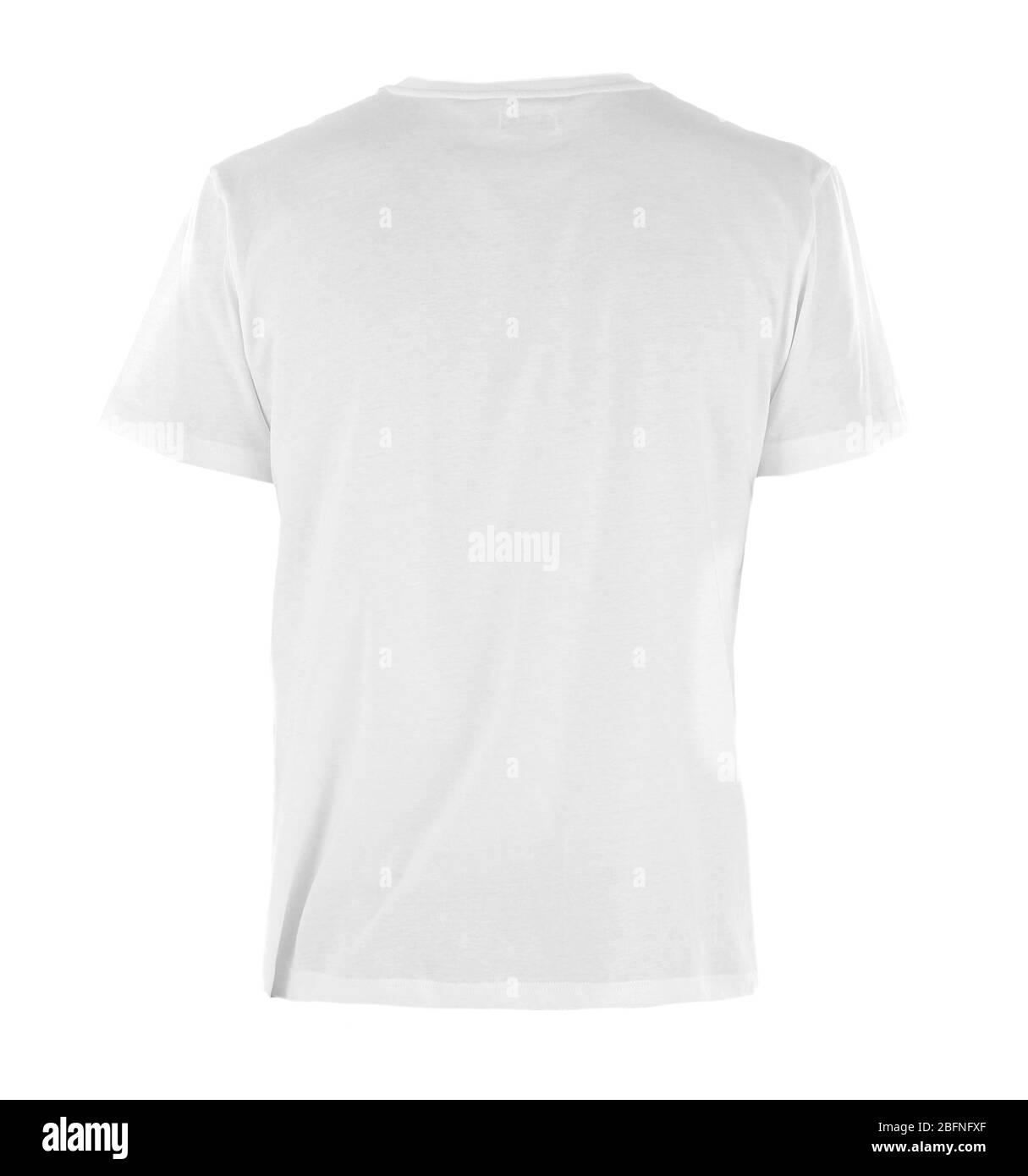 Back view of t-shirt on white background Stock Photo - Alamy