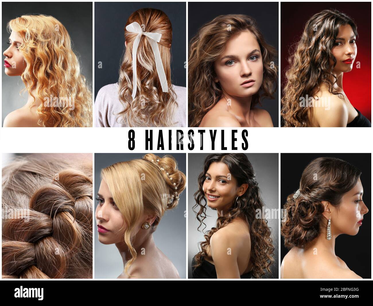 Different Hairstyles Collage