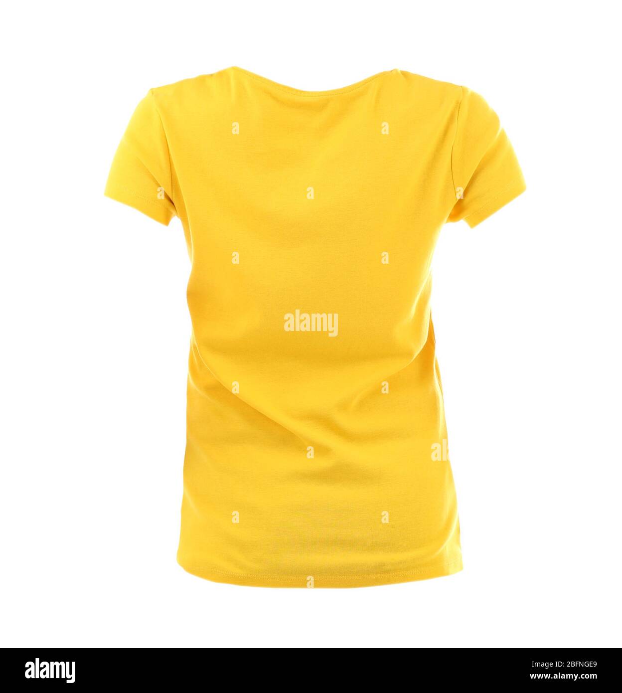 Back view of t-shirt on white background Stock Photo - Alamy