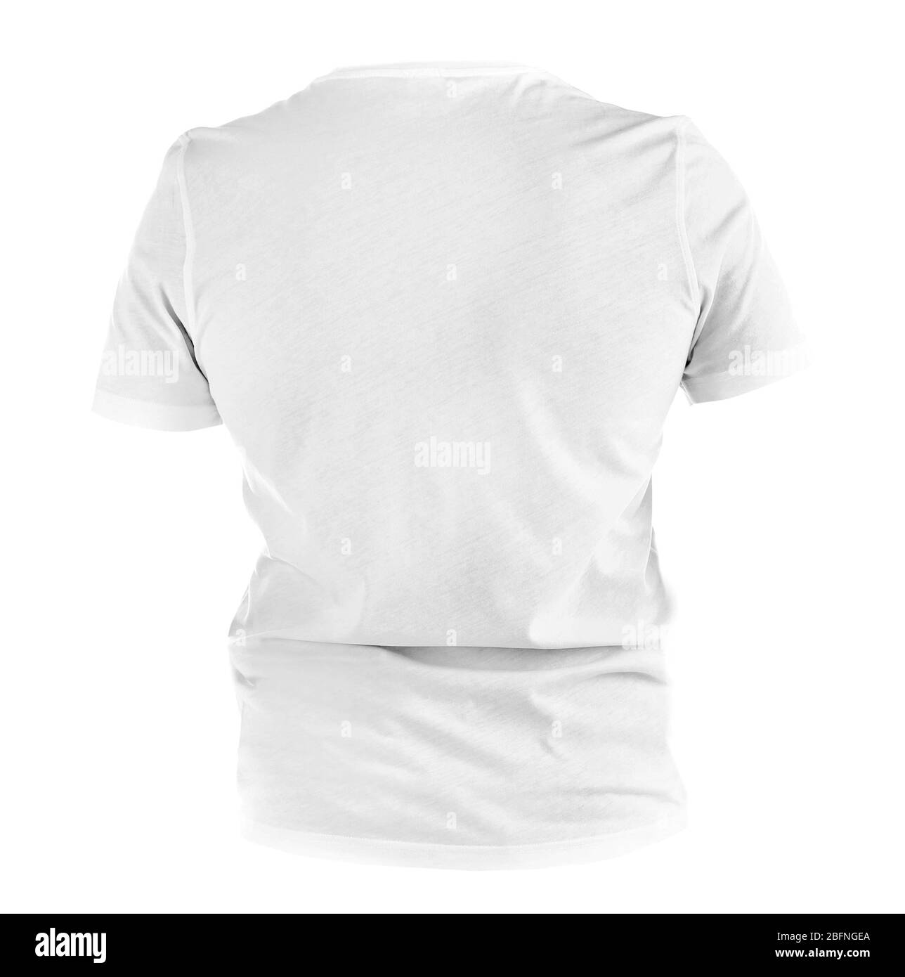 Back view of t-shirt on white background Stock Photo - Alamy
