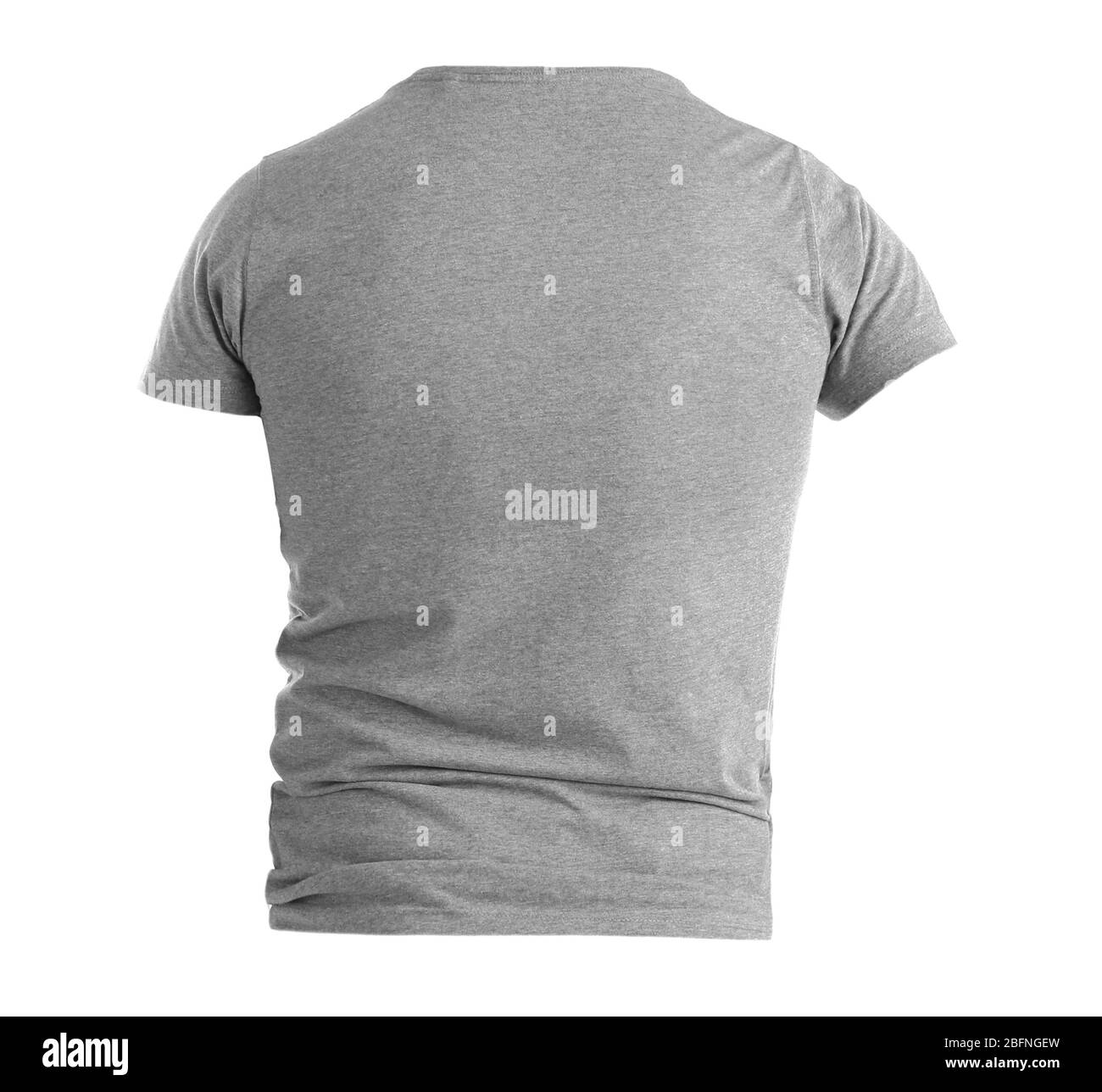 Back view of t-shirt on white background Stock Photo - Alamy