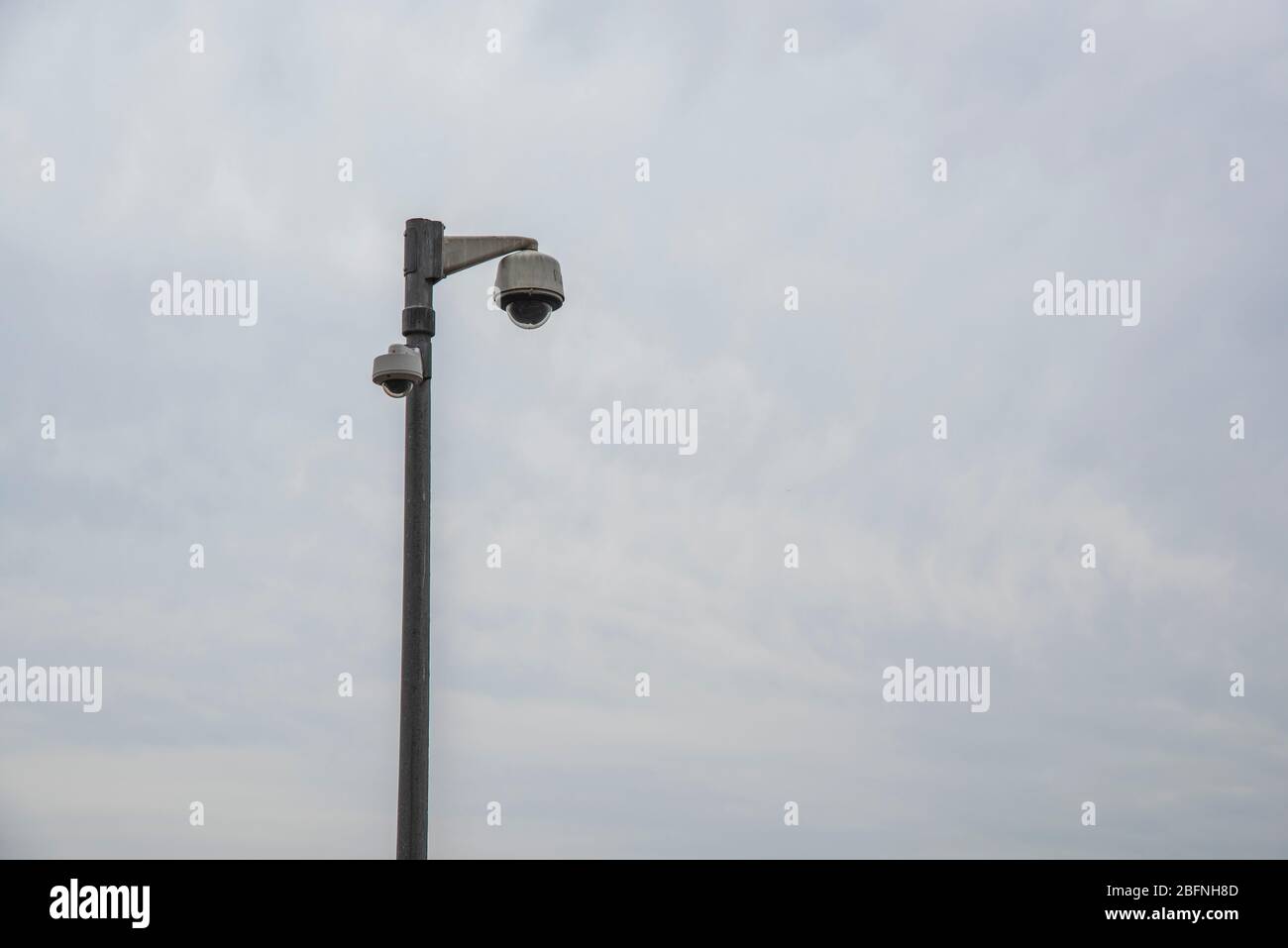 cctv security camera on a pole Stock Photo - Alamy