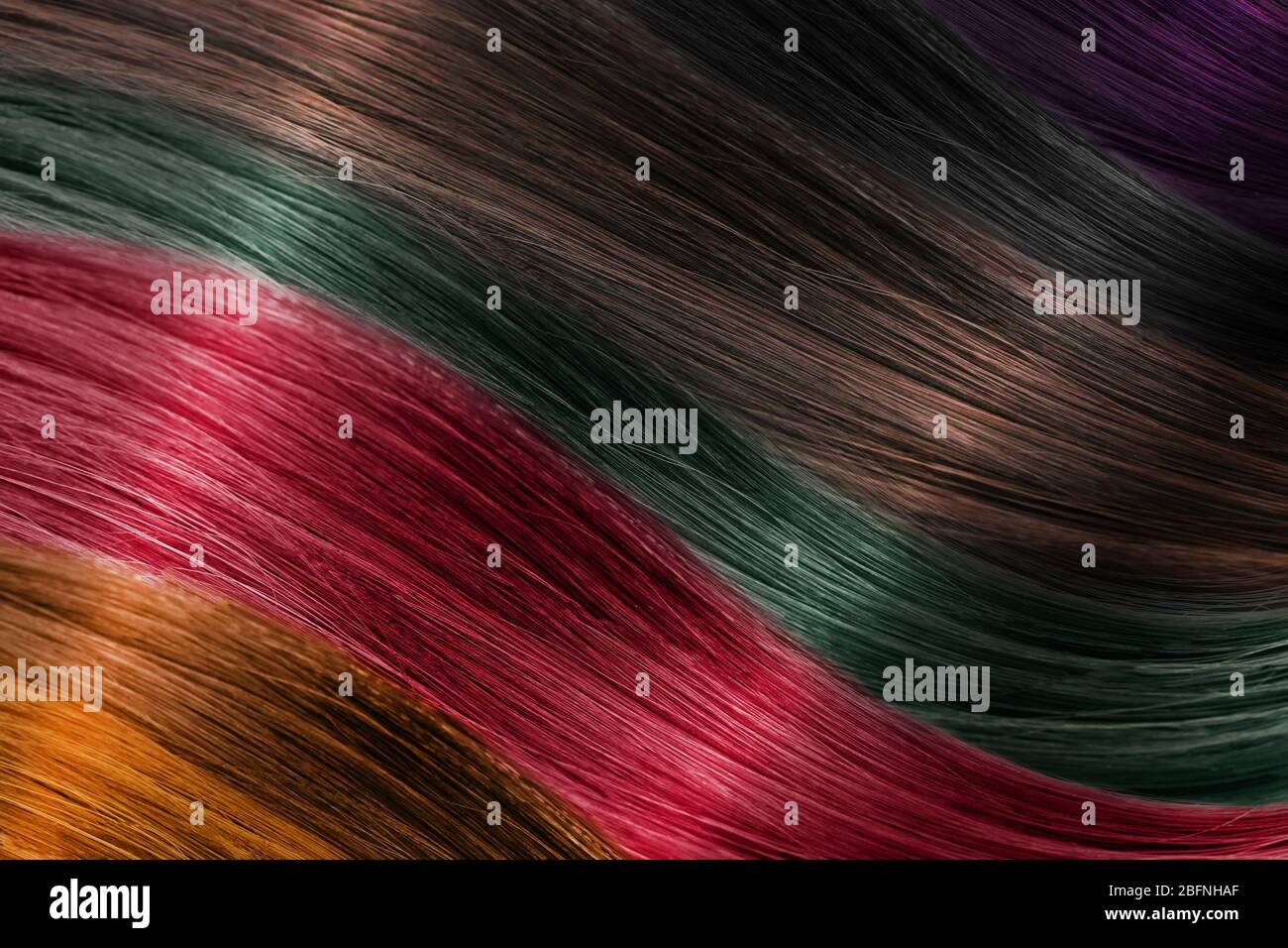 Colorful hair background. Hairstyles and care concept Stock Photo - Alamy