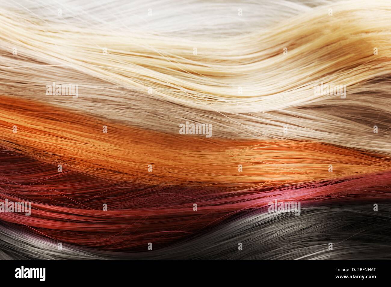 Colorful hair background. Hairstyles and care concept Stock Photo - Alamy