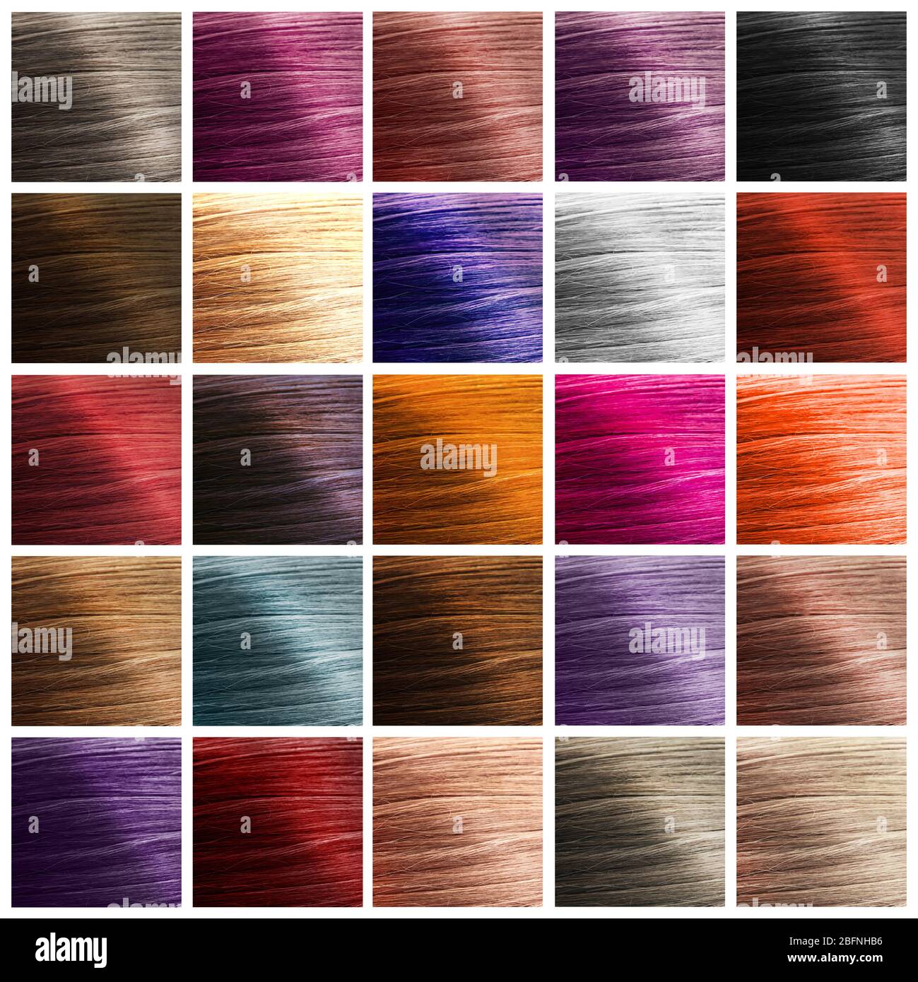 Colorful hair palette background. Hairstyles and care concept Stock ...