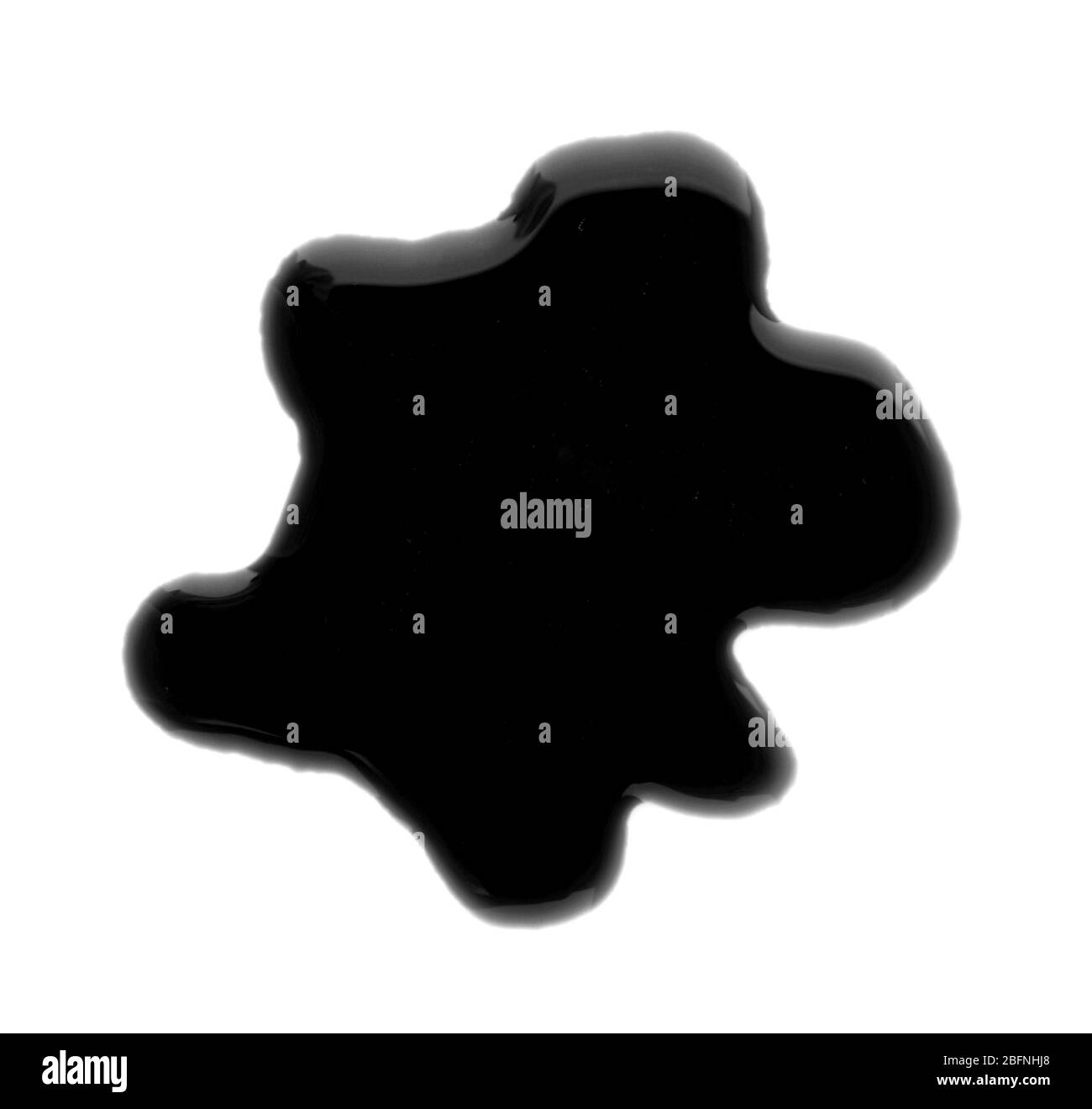 Black fluid on white background Stock Photo - Alamy