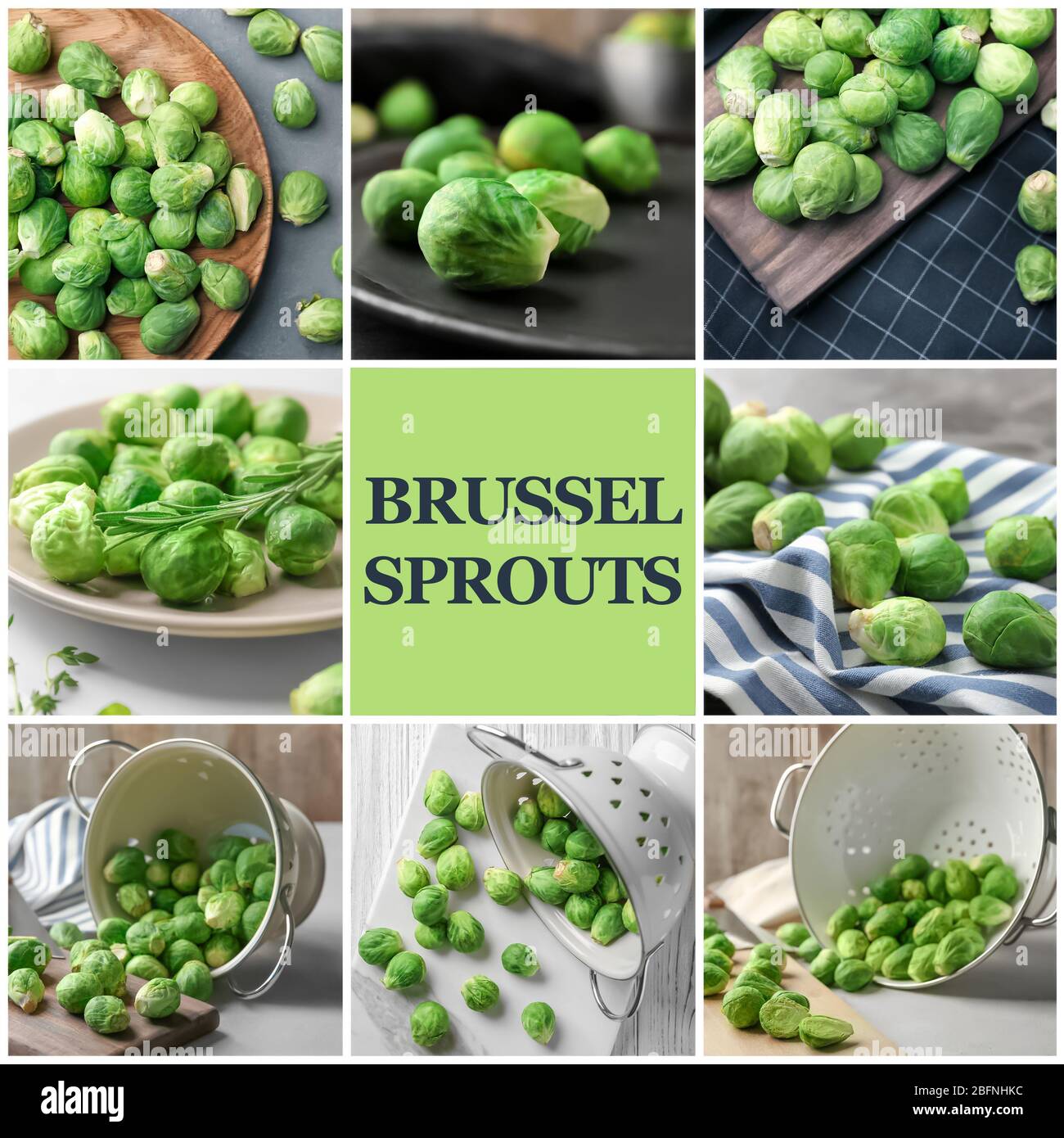 Collage with brussel sprouts Stock Photo - Alamy