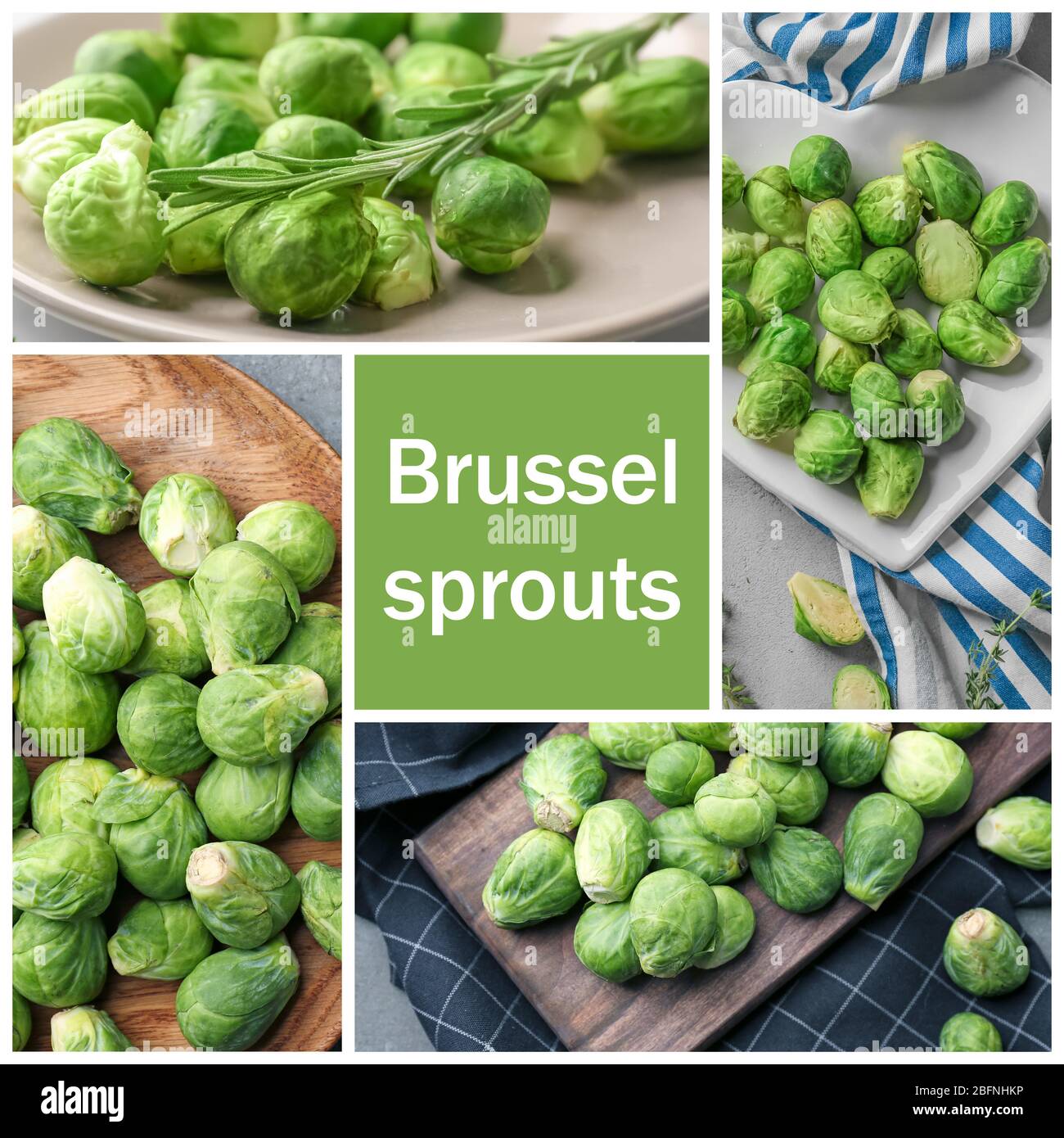 Collage with brussel sprouts Stock Photo - Alamy