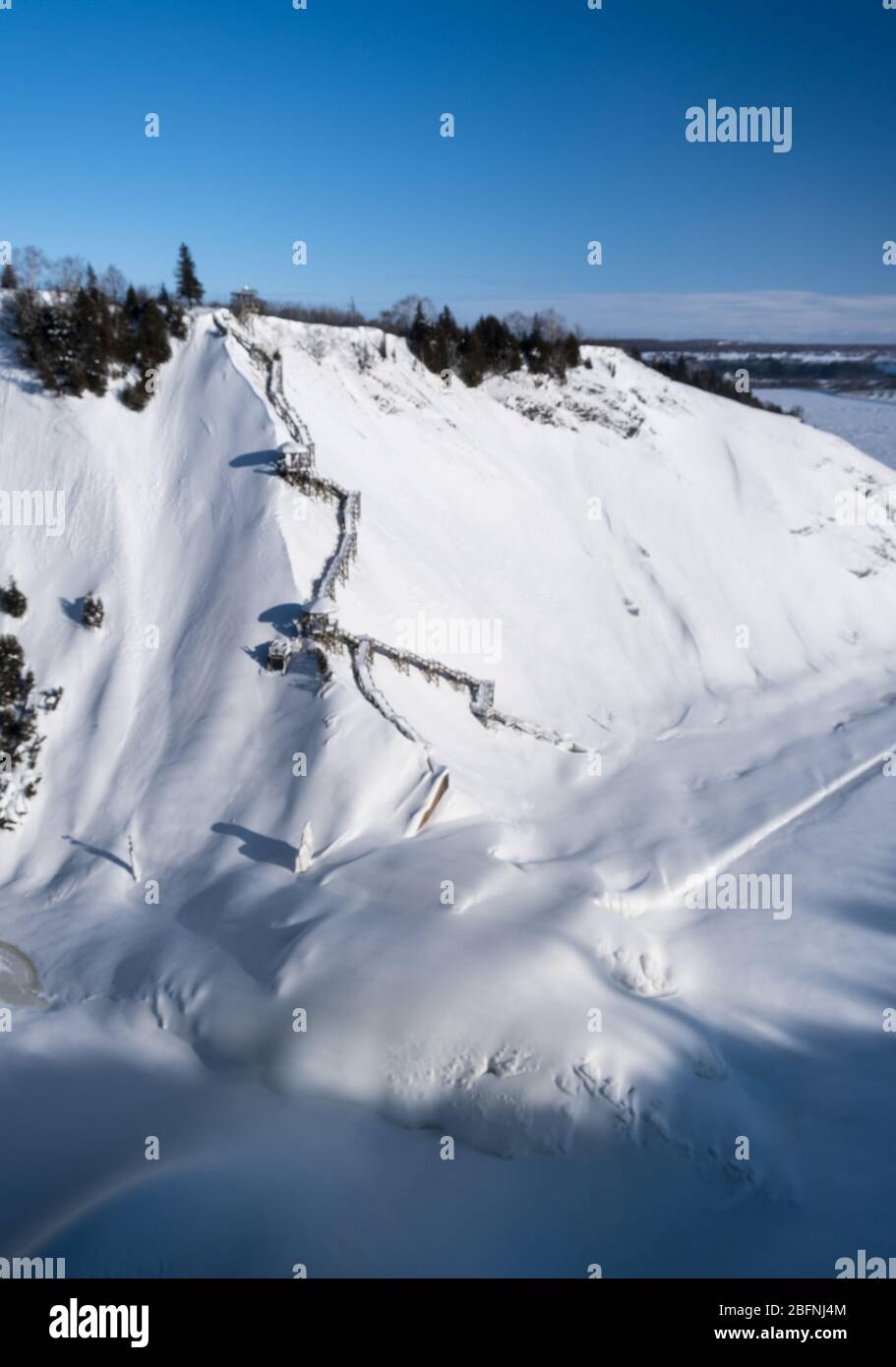 Quebec Winter Montmorency Falls High Resolution Stock Photography and ...