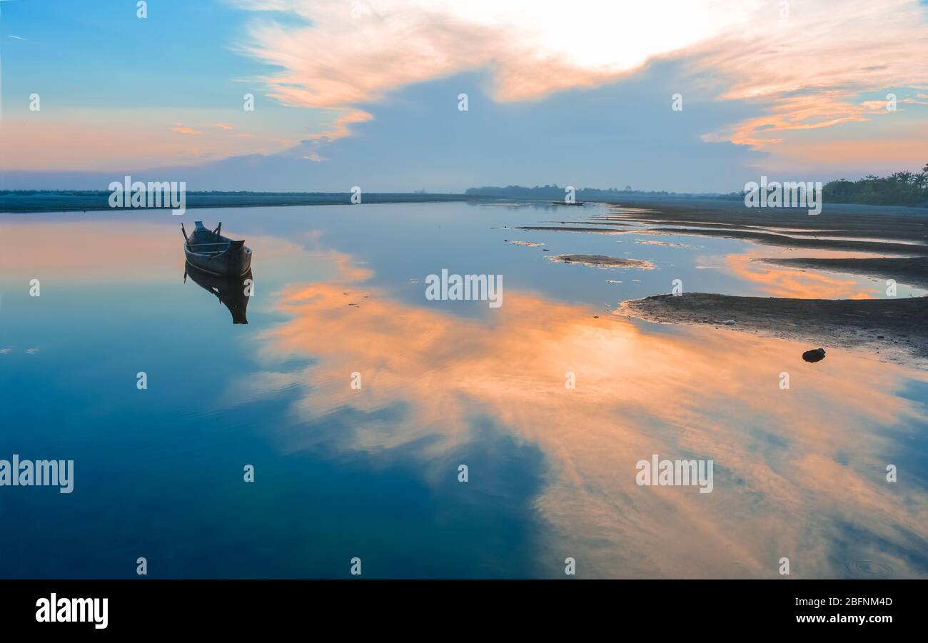 Beautiful Landscape of Majuli island, Assam Stock Photo - Alamy