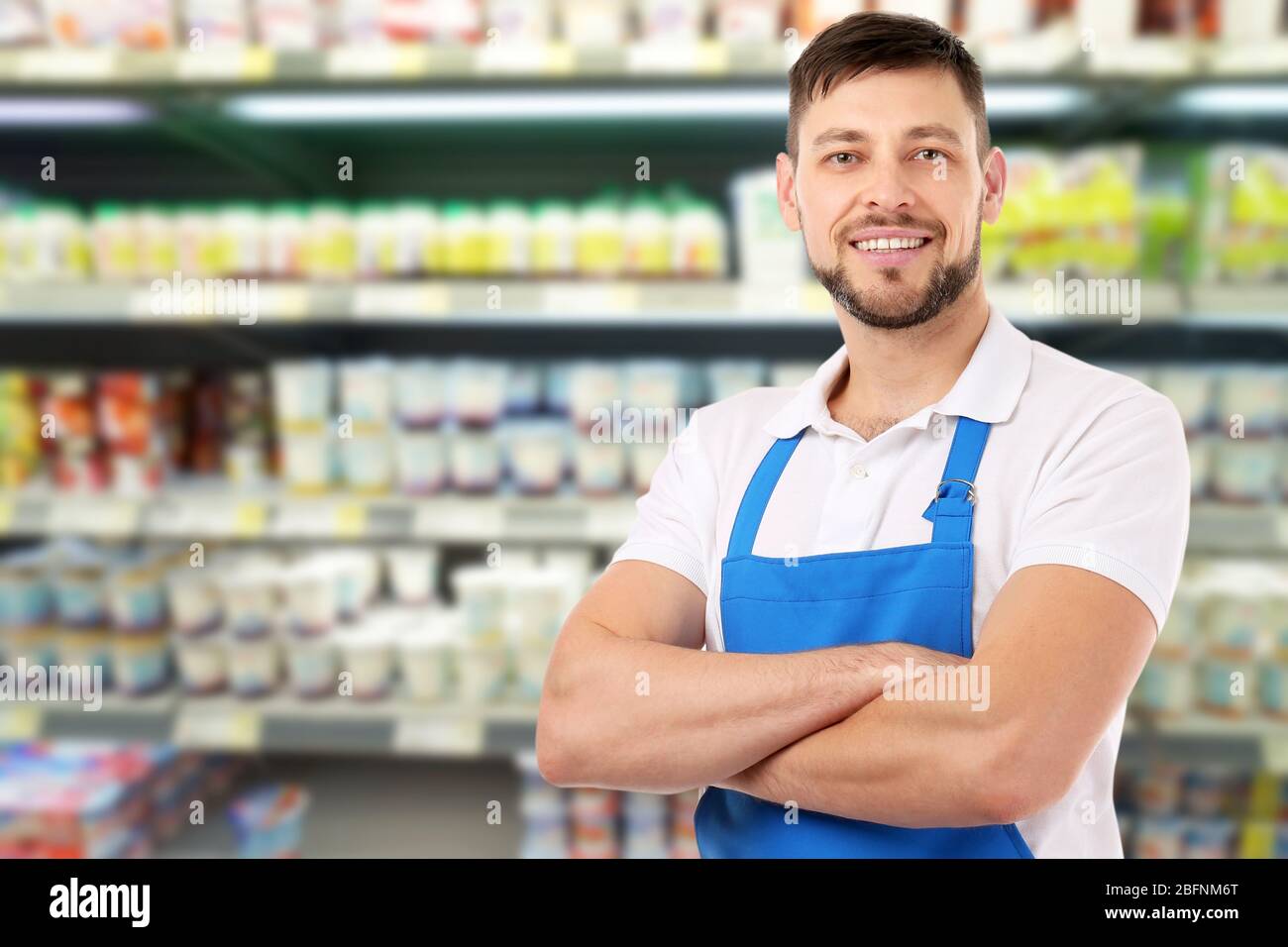 Male grocery shop owner in hi-res stock photography and images - Alamy