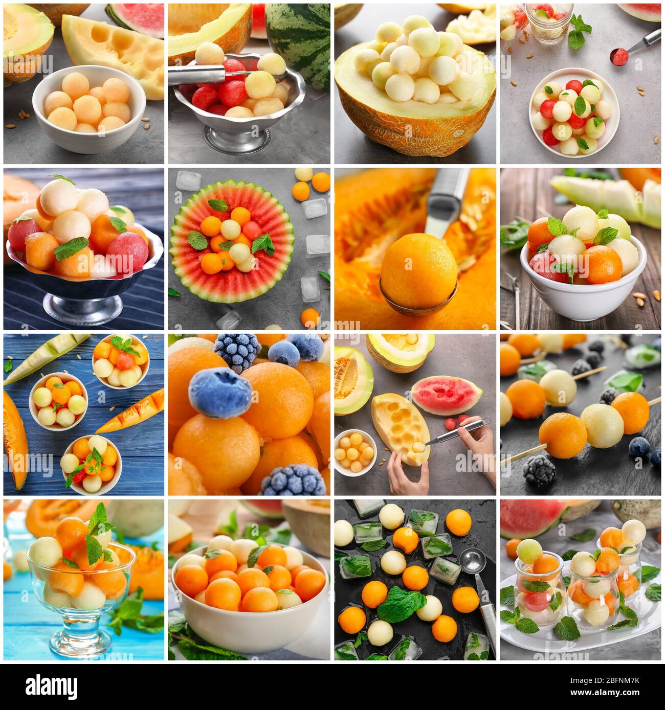 Collage different tasty summer Cut Out Stock Images & Pictures - Alamy