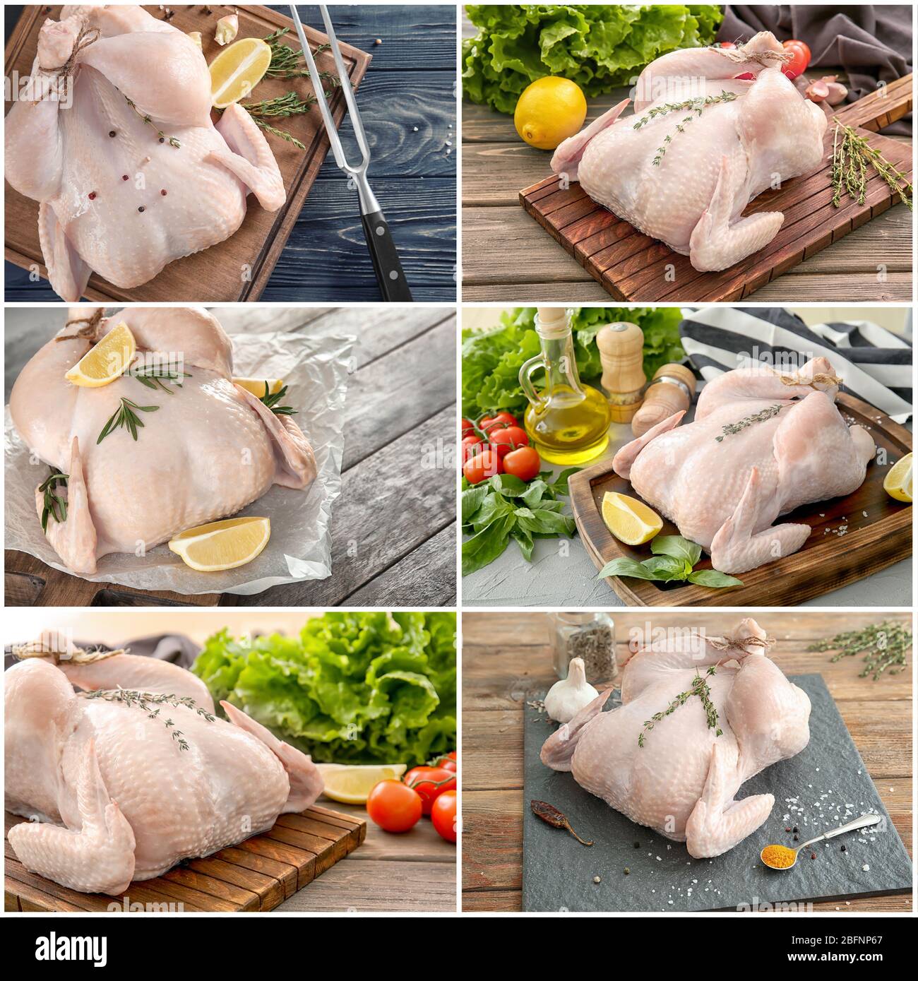 Whole raw chickens hi-res stock photography and images - Alamy