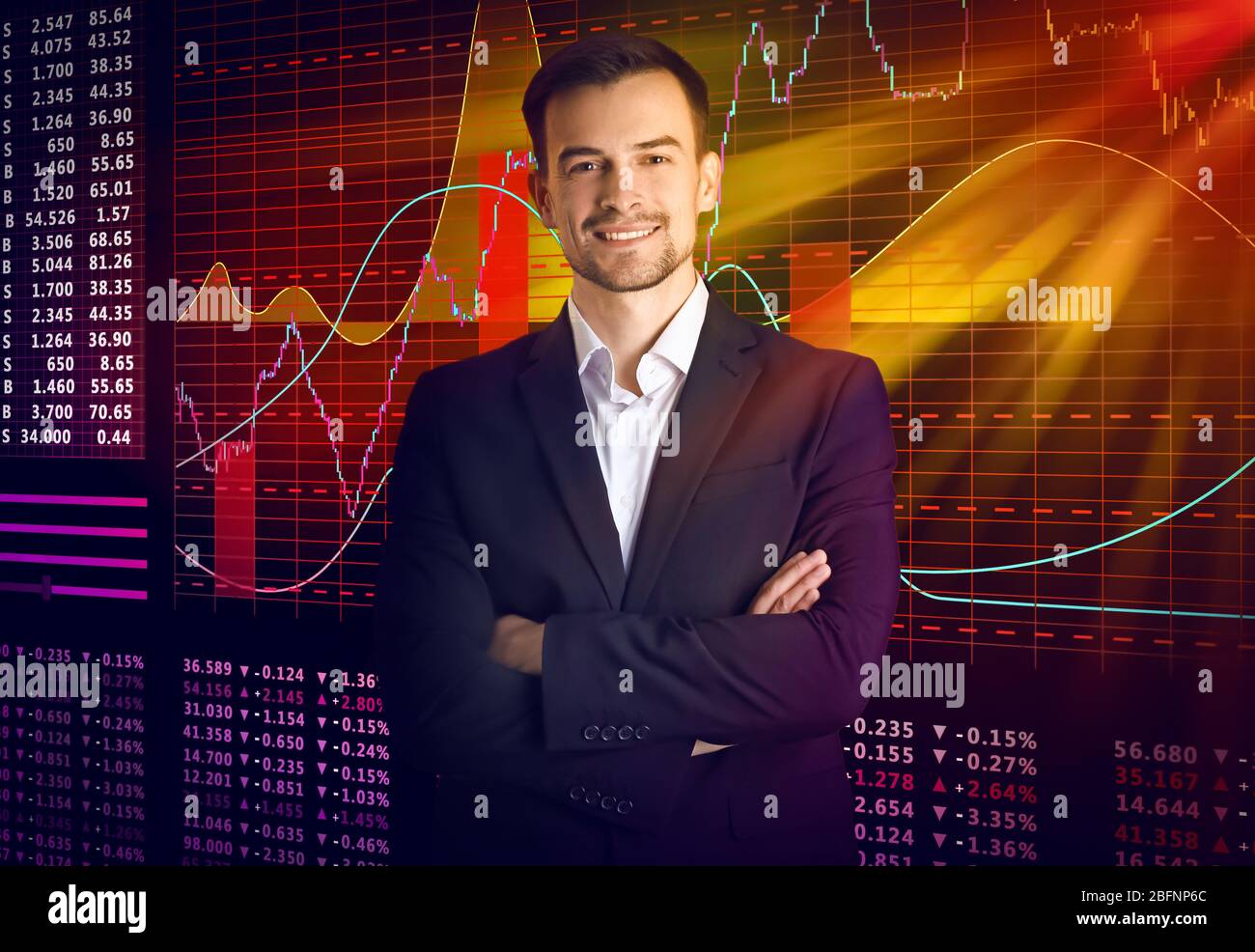 Businessman stock exchange hi-res stock photography and images - Alamy