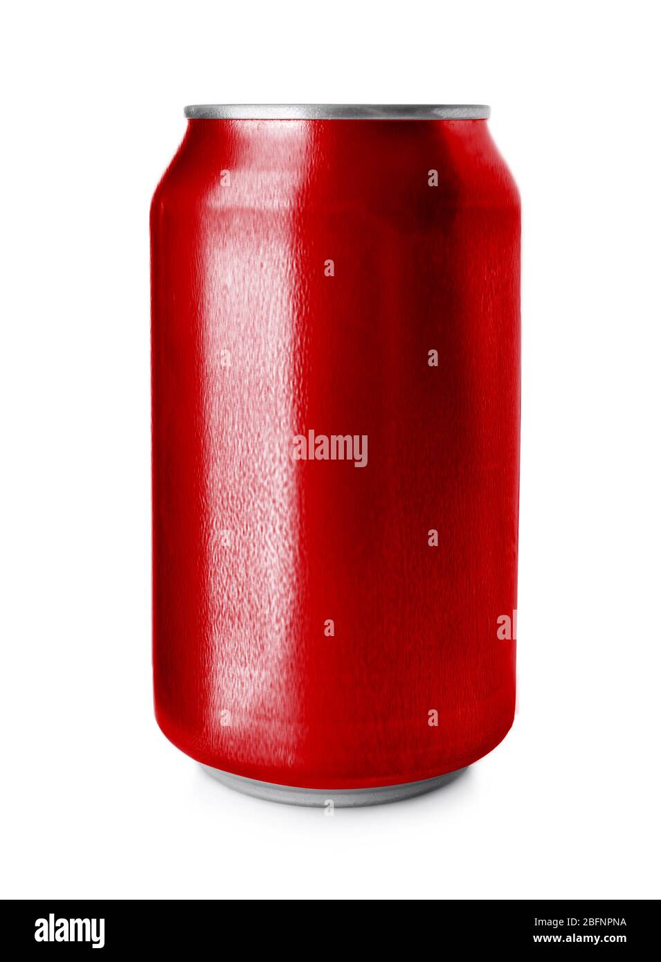 Red can on white background Stock Photo - Alamy