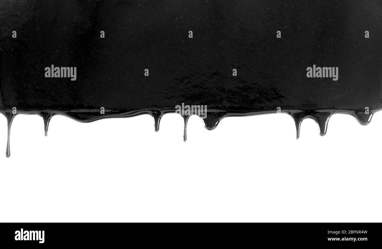 Black ink dripping on white hi-res stock photography and images - Alamy