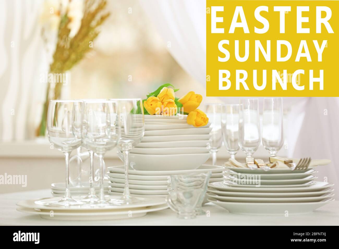 Sunday brunch text hi-res stock photography and images - Alamy