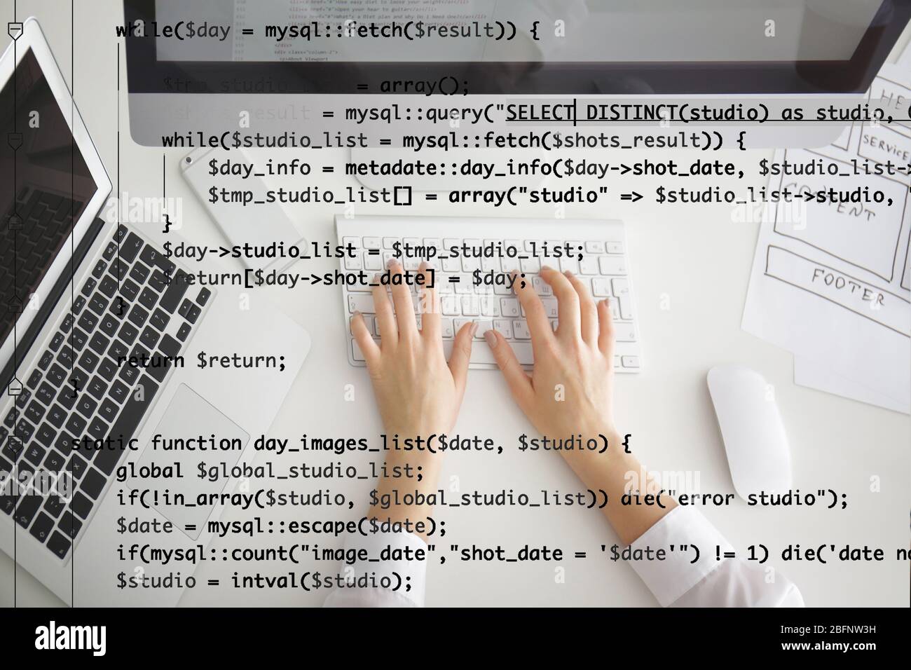Development concept developer workplace hi-res stock photography and ...