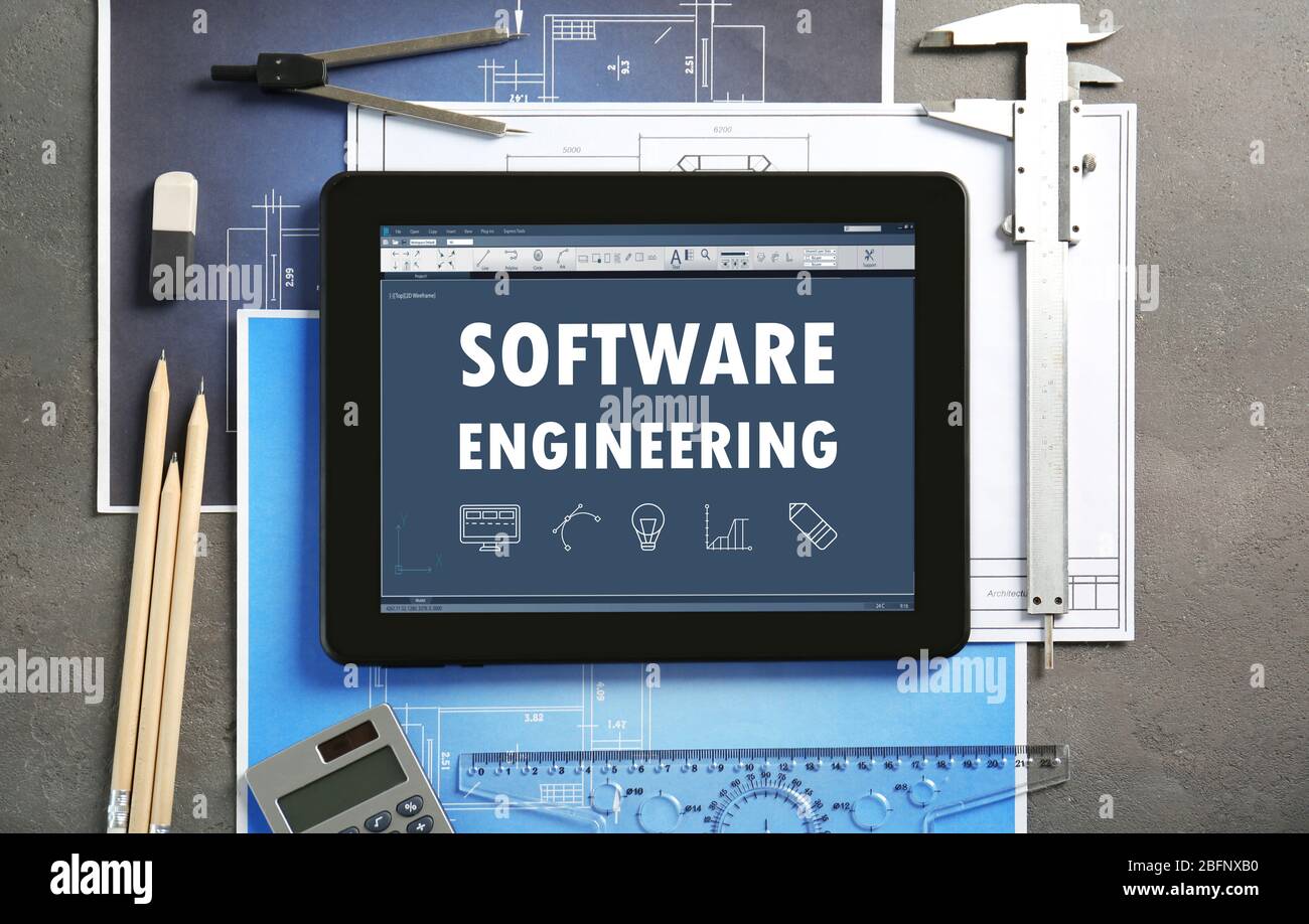 Software blueprint background hi-res stock photography and images - Alamy