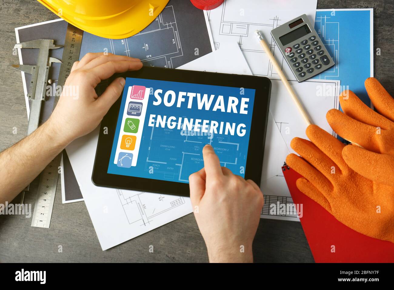 Software blueprint background hi-res stock photography and images - Alamy