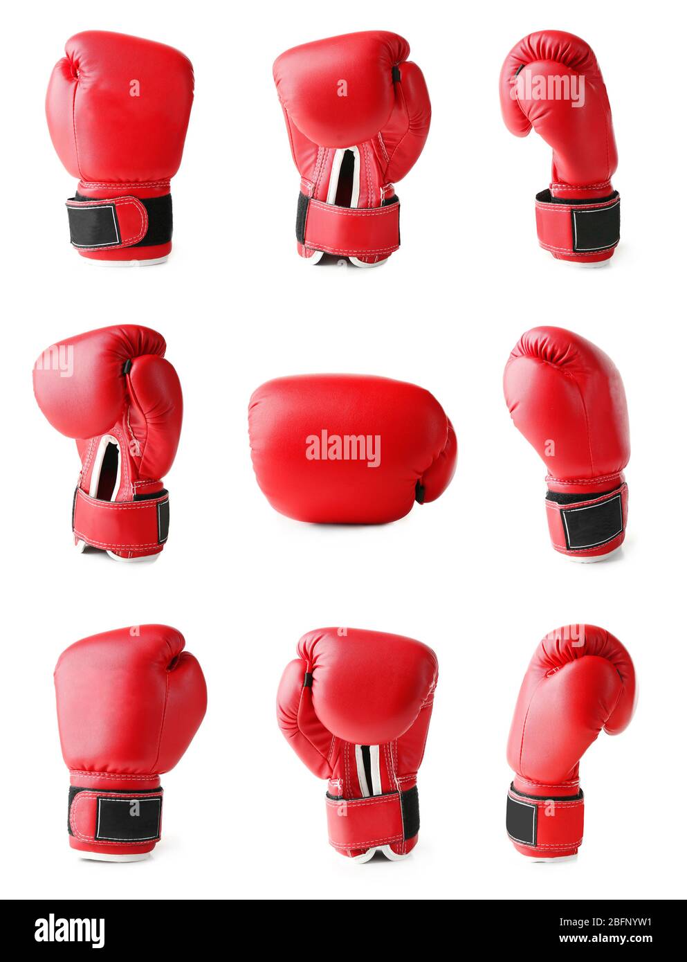 Set of boxing gloves on white background Stock Photo - Alamy
