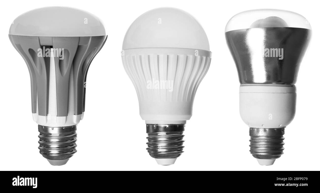 Set of different light bulbs Black and White Stock Photos & Images - Alamy