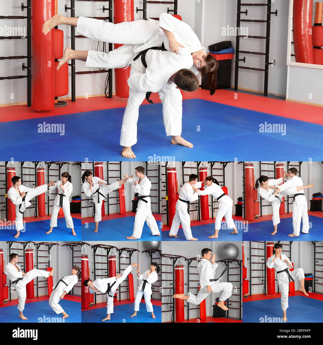 Adult people practicing taekwondo hi-res stock photography and images ...