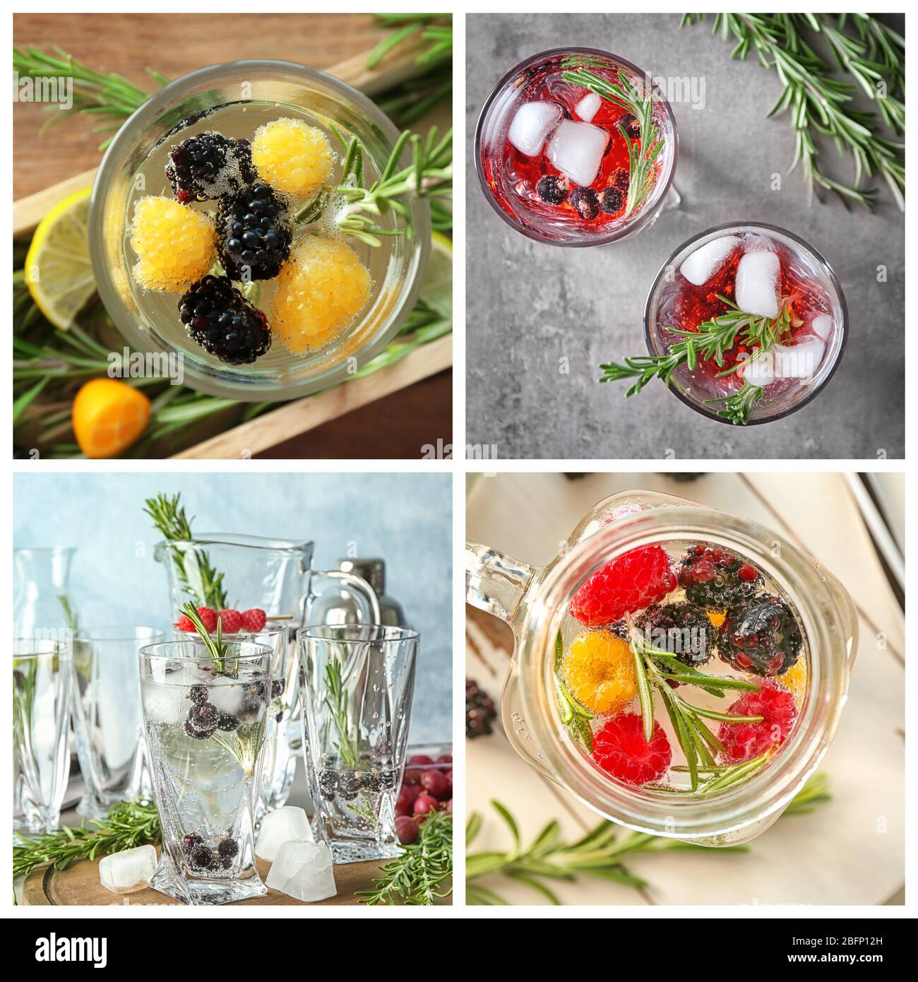 Healthy summer drinks refreshing collection Cut Out Stock Images ...