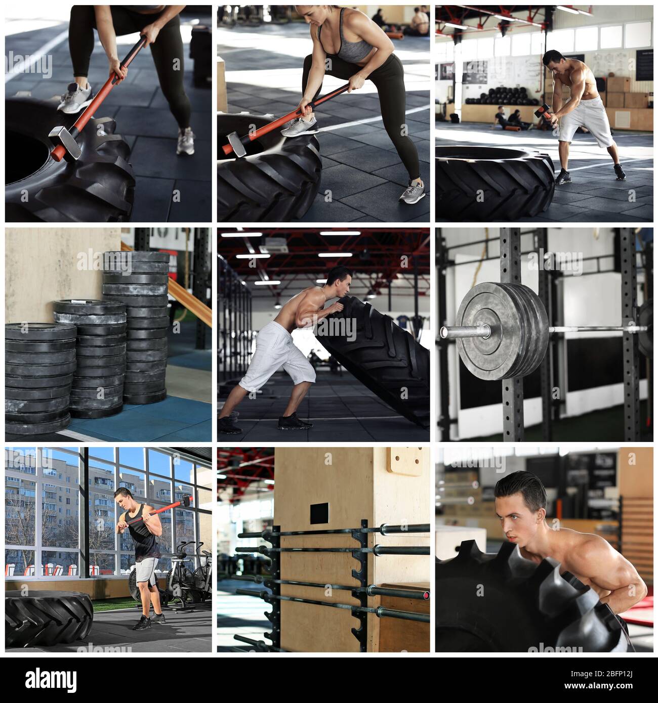 Gym tires hi-res stock photography and images - Alamy