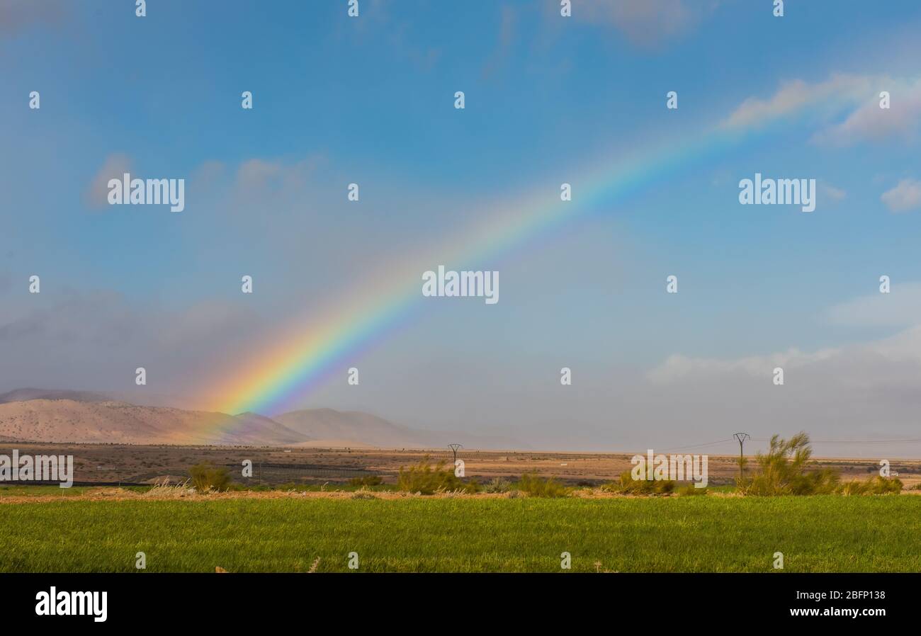 Stunning spring rainbow view of Morocco landscape Africa Stock Photo ...