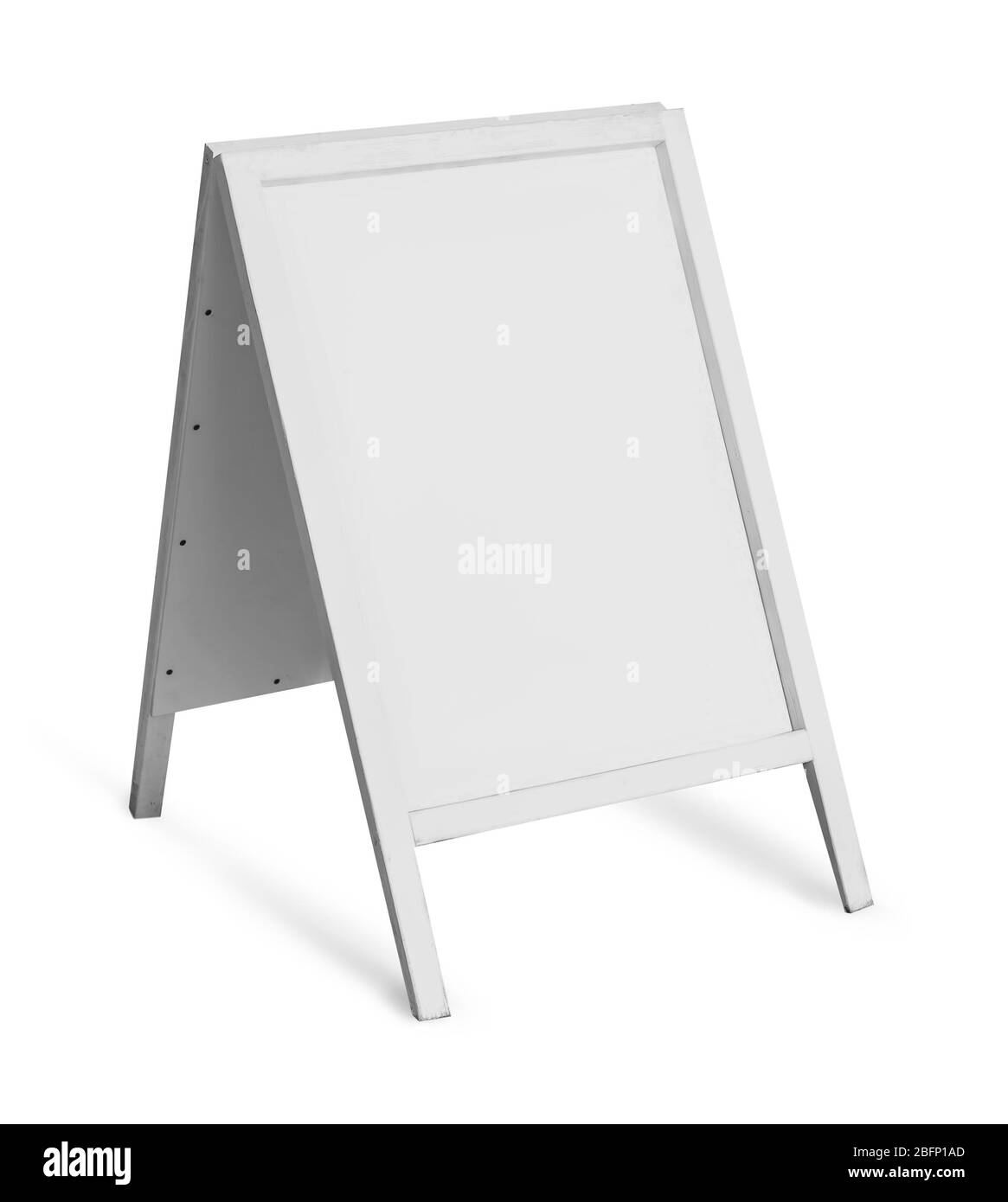 Blank advertising board on white background Stock Photo - Alamy