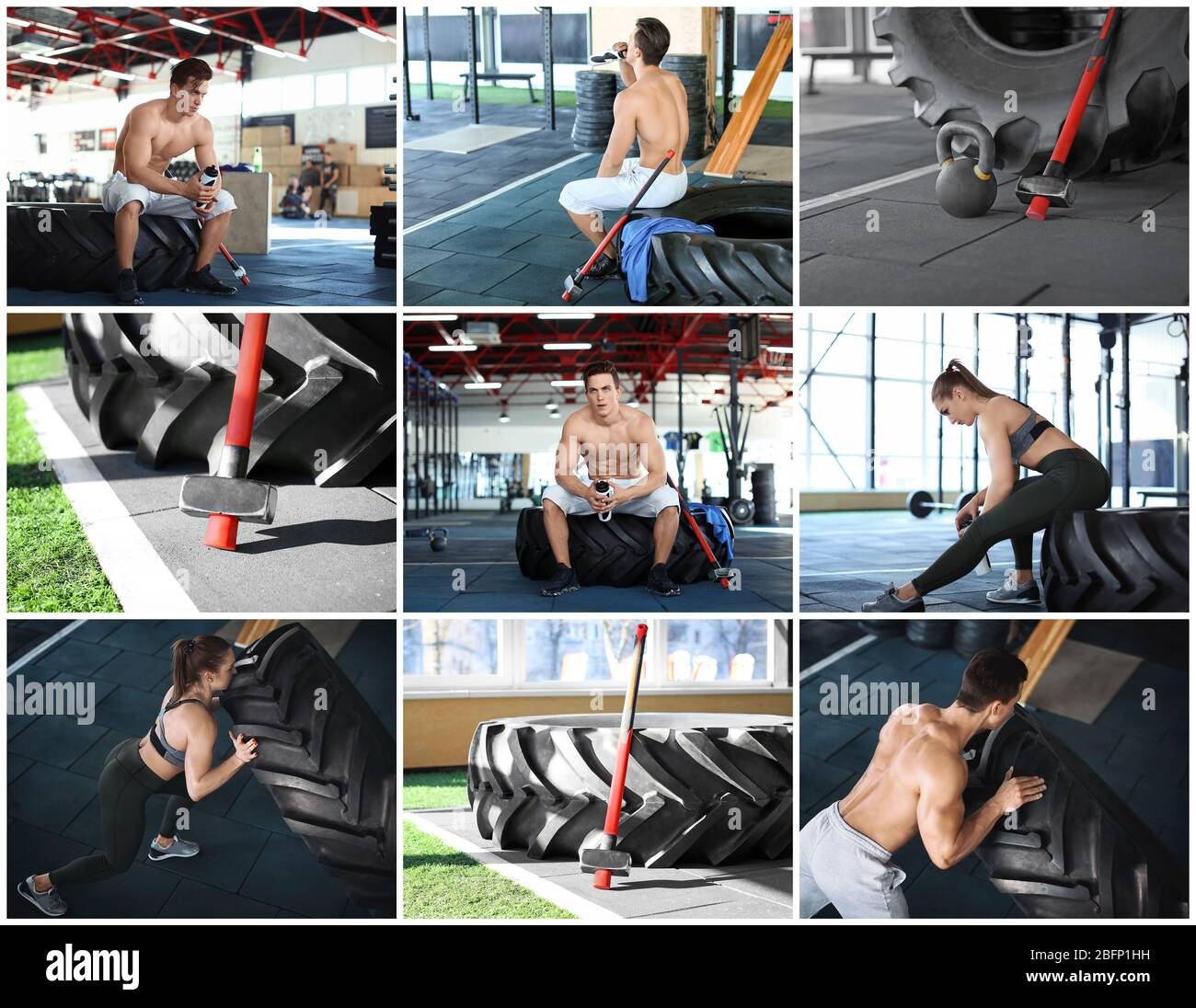 Cross training in gym Cut Out Stock Images & Pictures - Alamy
