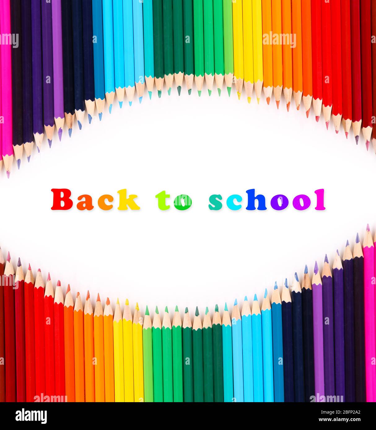 Colorful pencil crayons, Back to School concept Stock Photo - Alamy