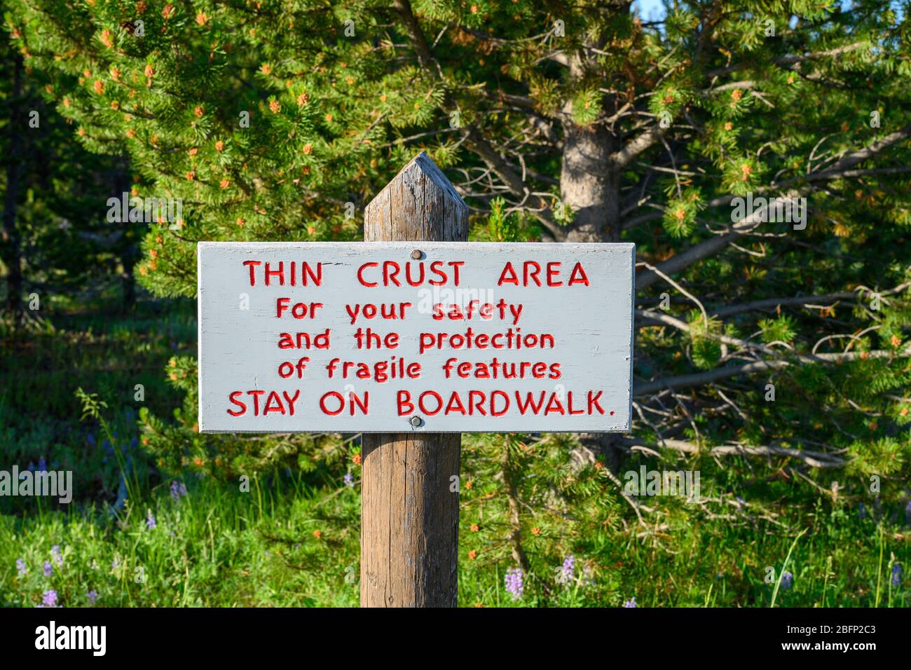 Thin Crust Warning Sign Stock Photo - Alamy